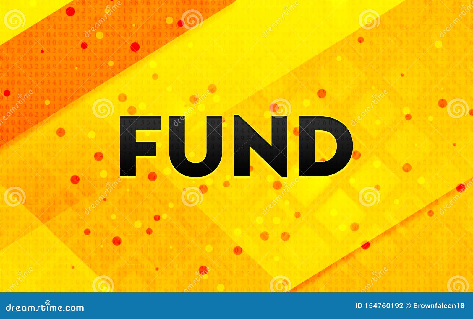 Fund Abstract Digital Banner Yellow Background Stock Illustration ...