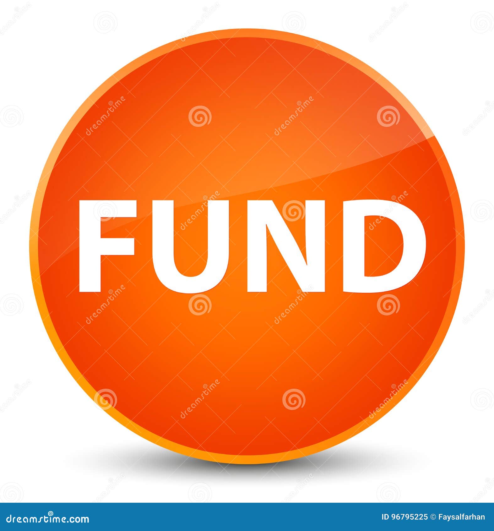 Fund Elegant Orange Round Button Stock Illustration - Illustration of ...