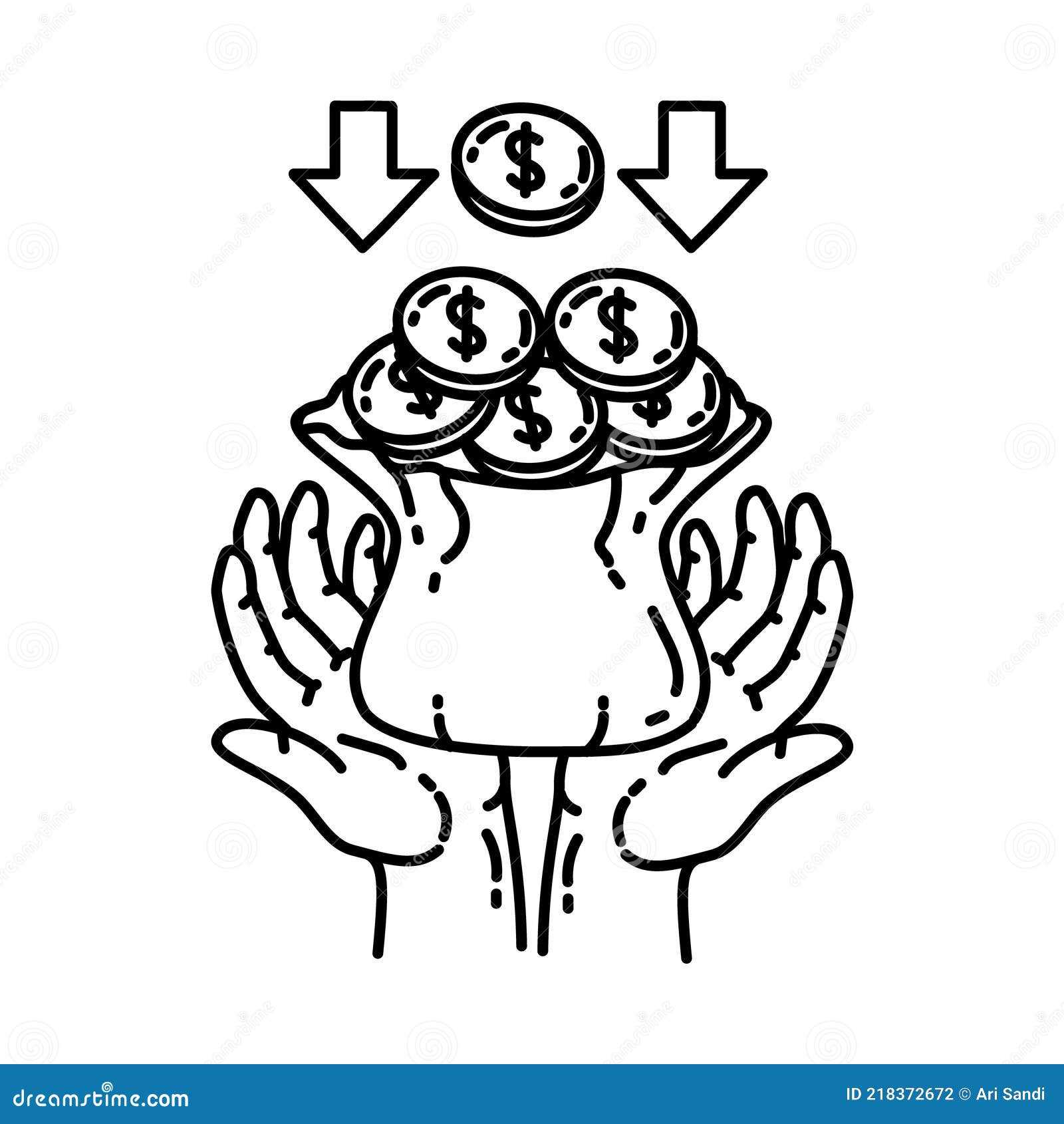 Fund Icon. Doodle Hand Drawn or Outline Icon Style Stock Vector ...