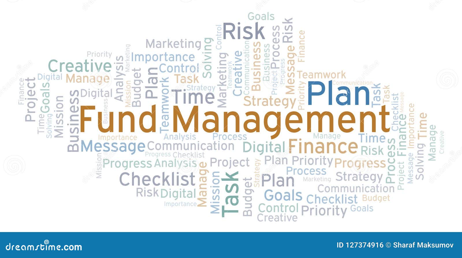 Fund Management Word Cloud, Made with Text only. Stock Illustration ...