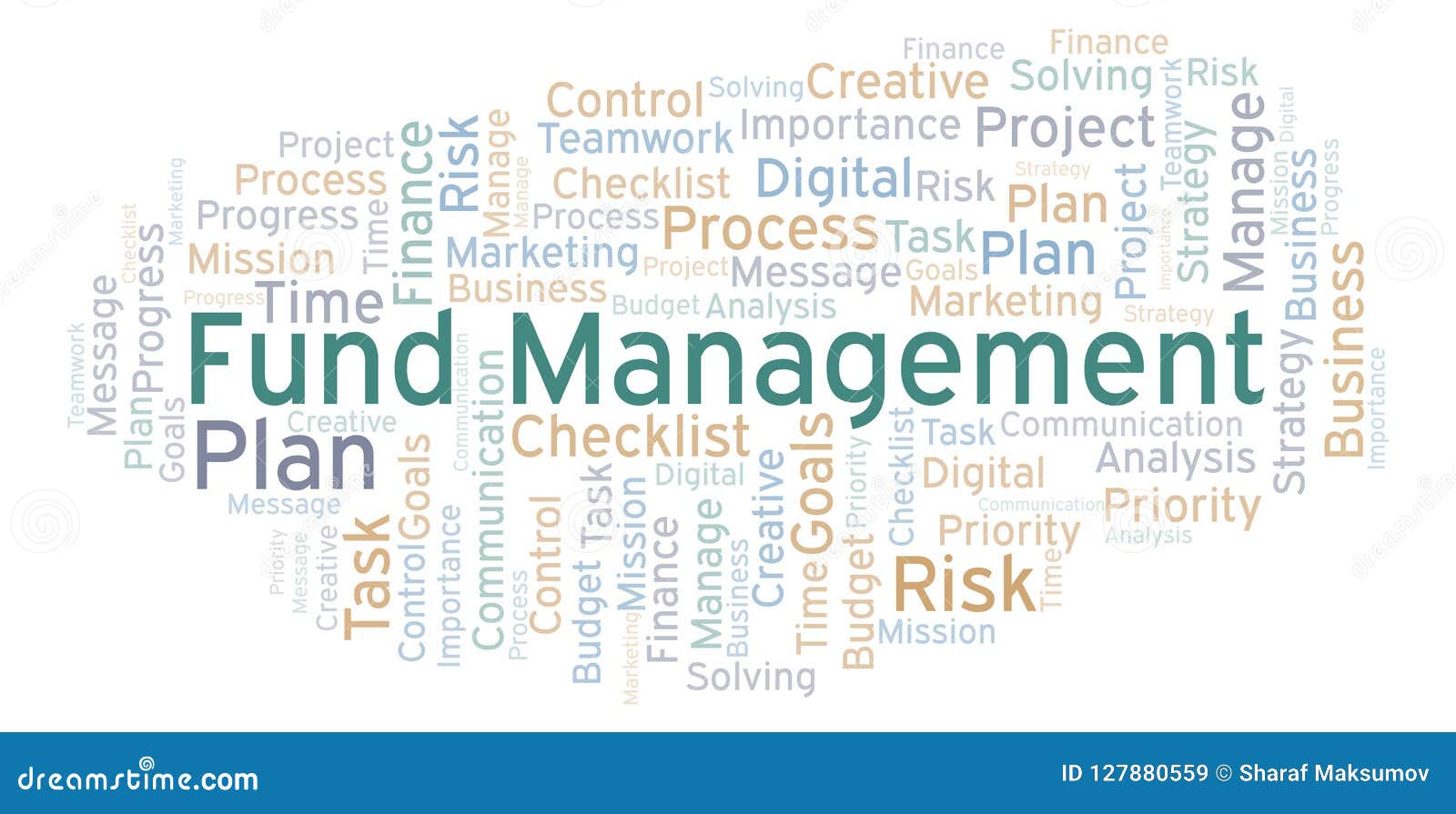 Fund Management Word Cloud, Made with Text only. Stock Illustration ...
