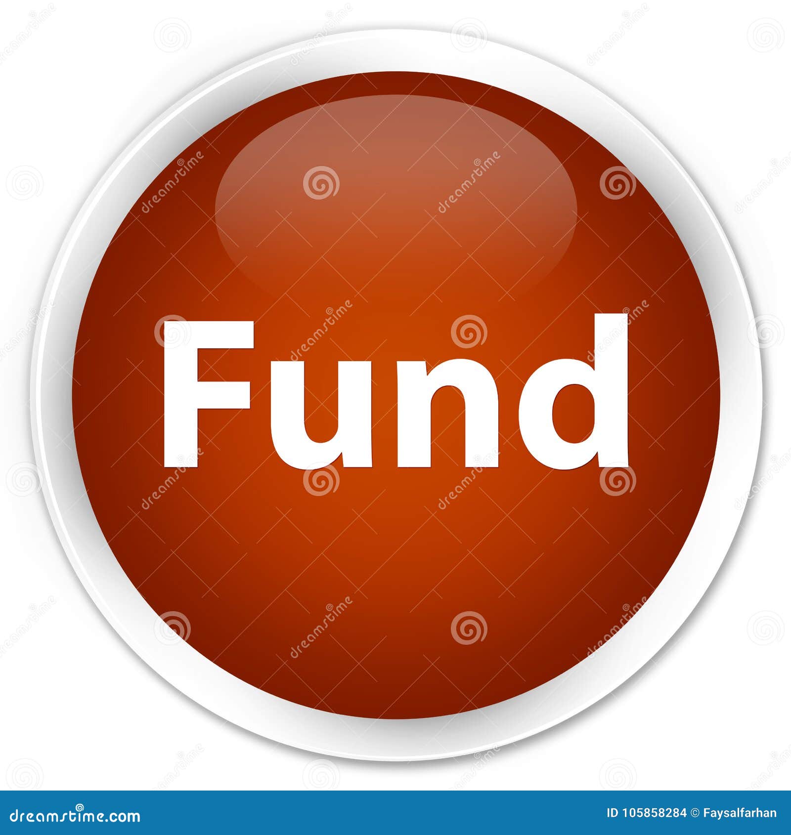 Fund Premium Brown Round Button Stock Illustration - Illustration of ...