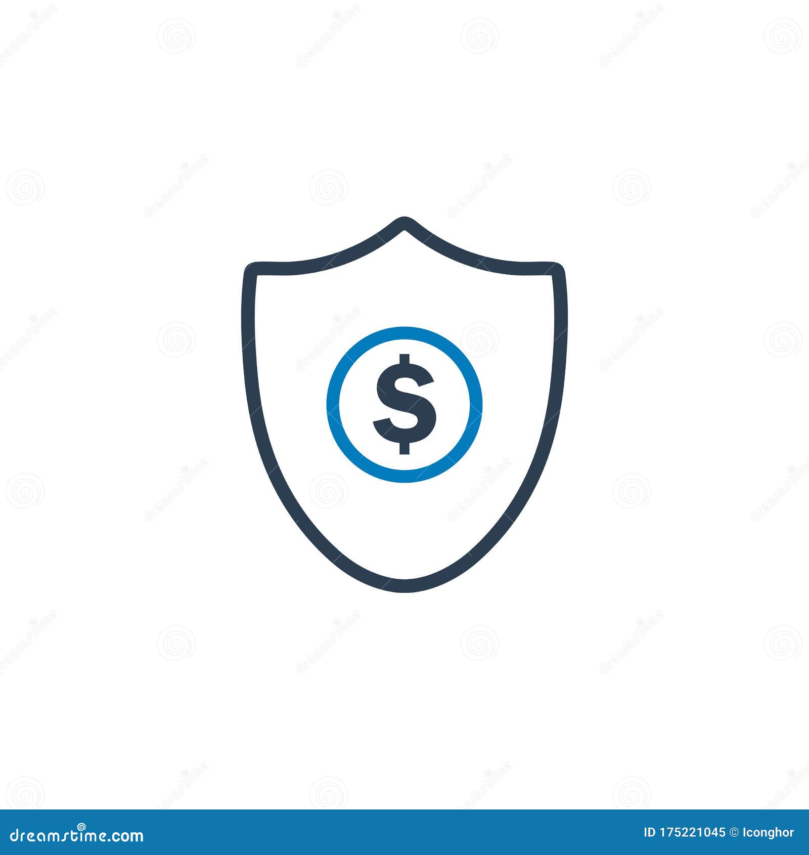 Fund Protection Icon. stock vector. Illustration of protection - 175221045