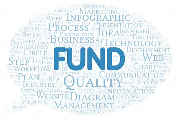 Fund Typography Word Cloud Create with the Text only. Stock ...