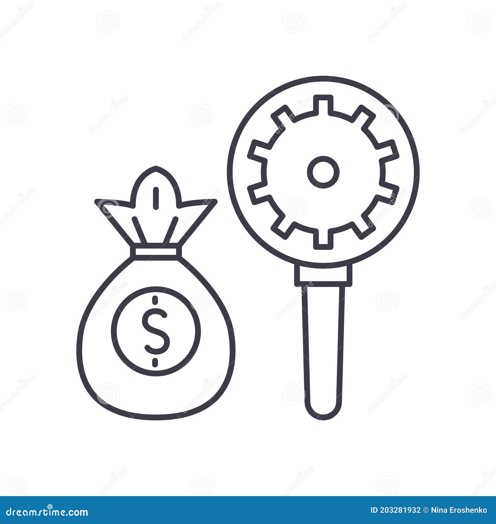 Fundamental Analysis Icon, Linear Isolated Illustration, Thin Line ...