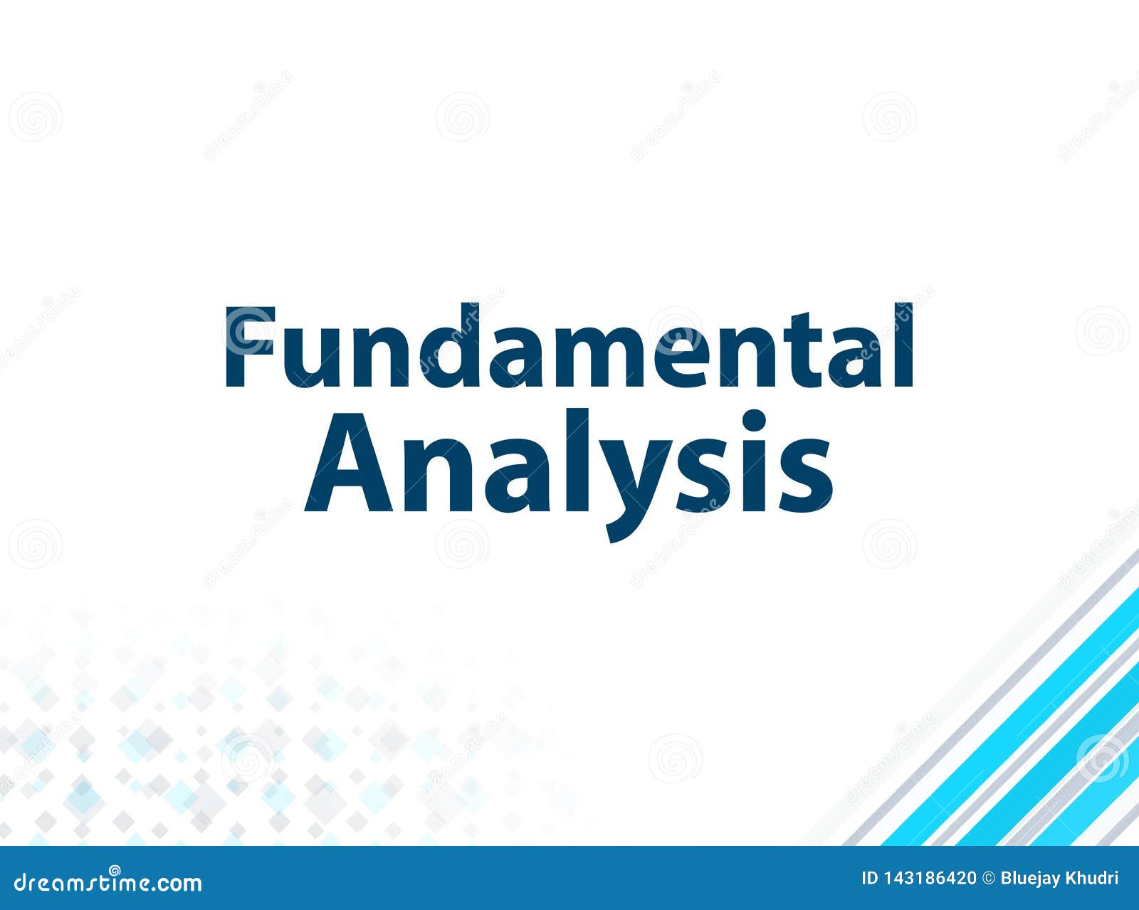 Fundamental Analysis Modern Flat Design Blue Abstract Background Stock ...