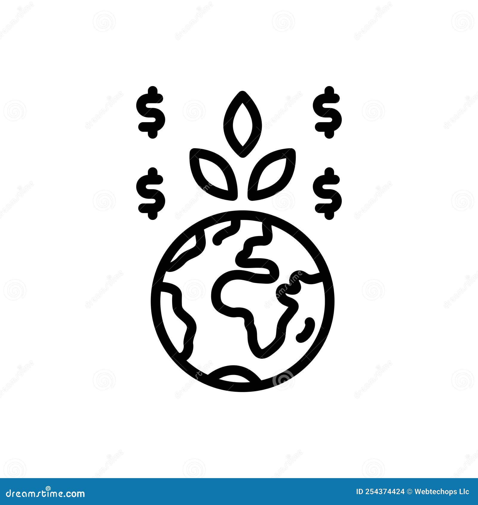 Black Line Icon for Fundamentals, Basic and Primordial Stock ...