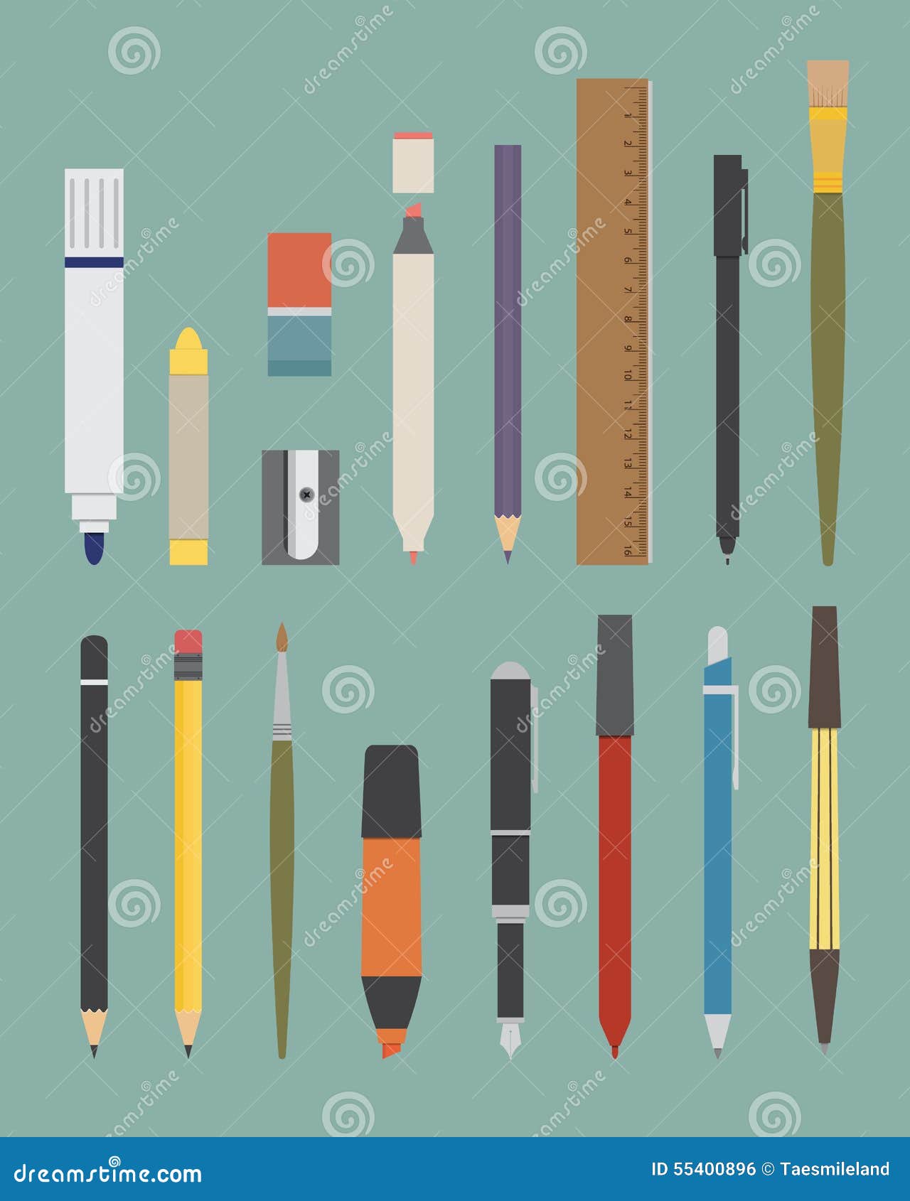 Fundamenteel Het Trekken En Het Schrijven Hulpmiddel Vector Illustratie ...