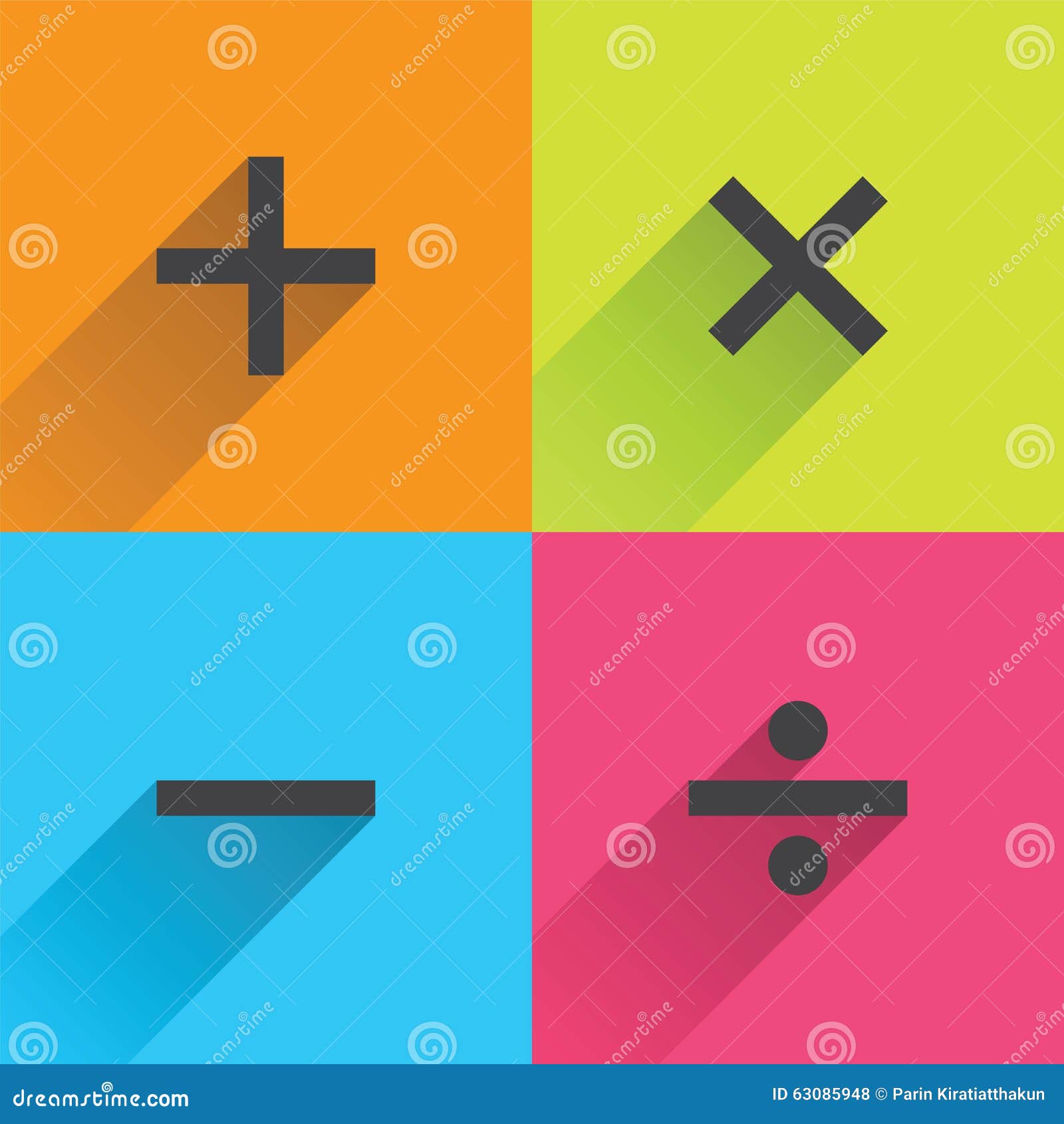 Fundamentele Wiskundige Symbolen Vector Illustratie - Illustration of ...