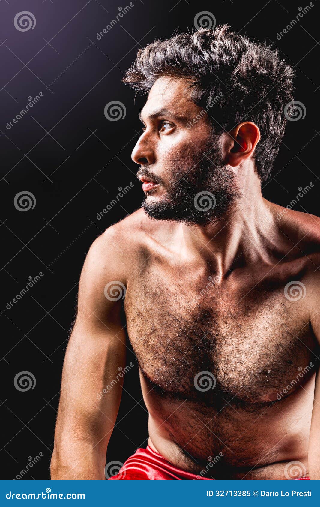 Fundersam boxare fotografering för bildbyråer. Bild av vuxen - 32713385