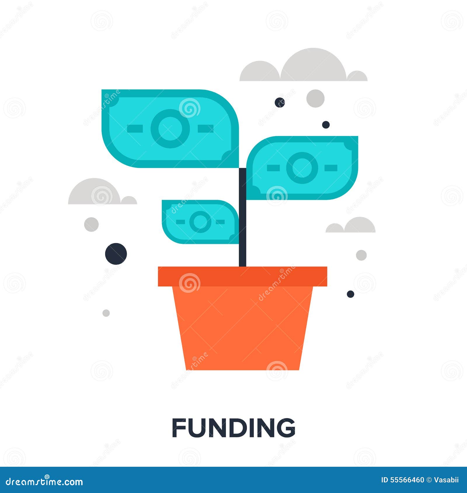 Funding stock vector. Illustration of business, advertising - 55566460