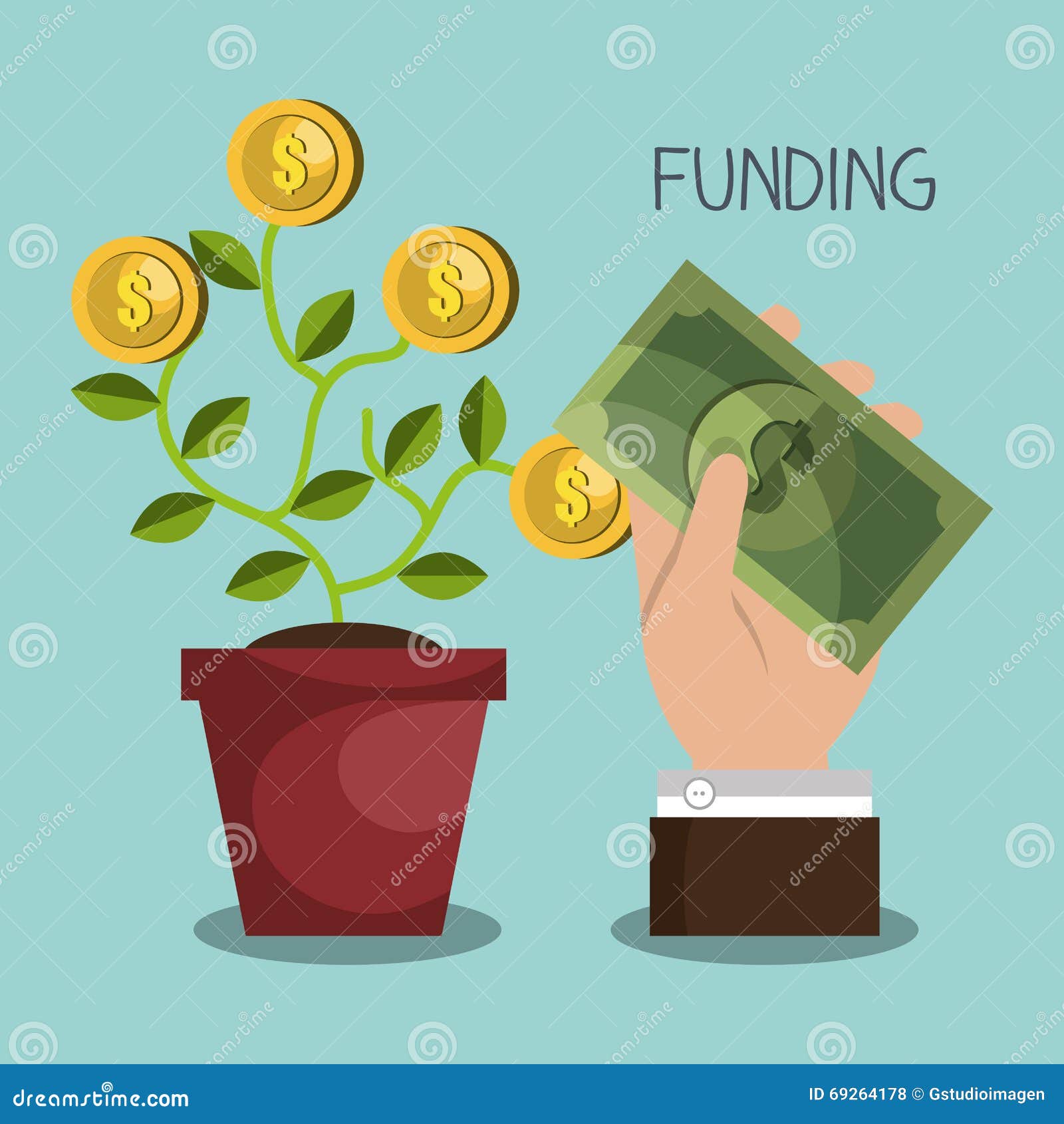 Funding concept design stock illustration. Illustration of investing ...