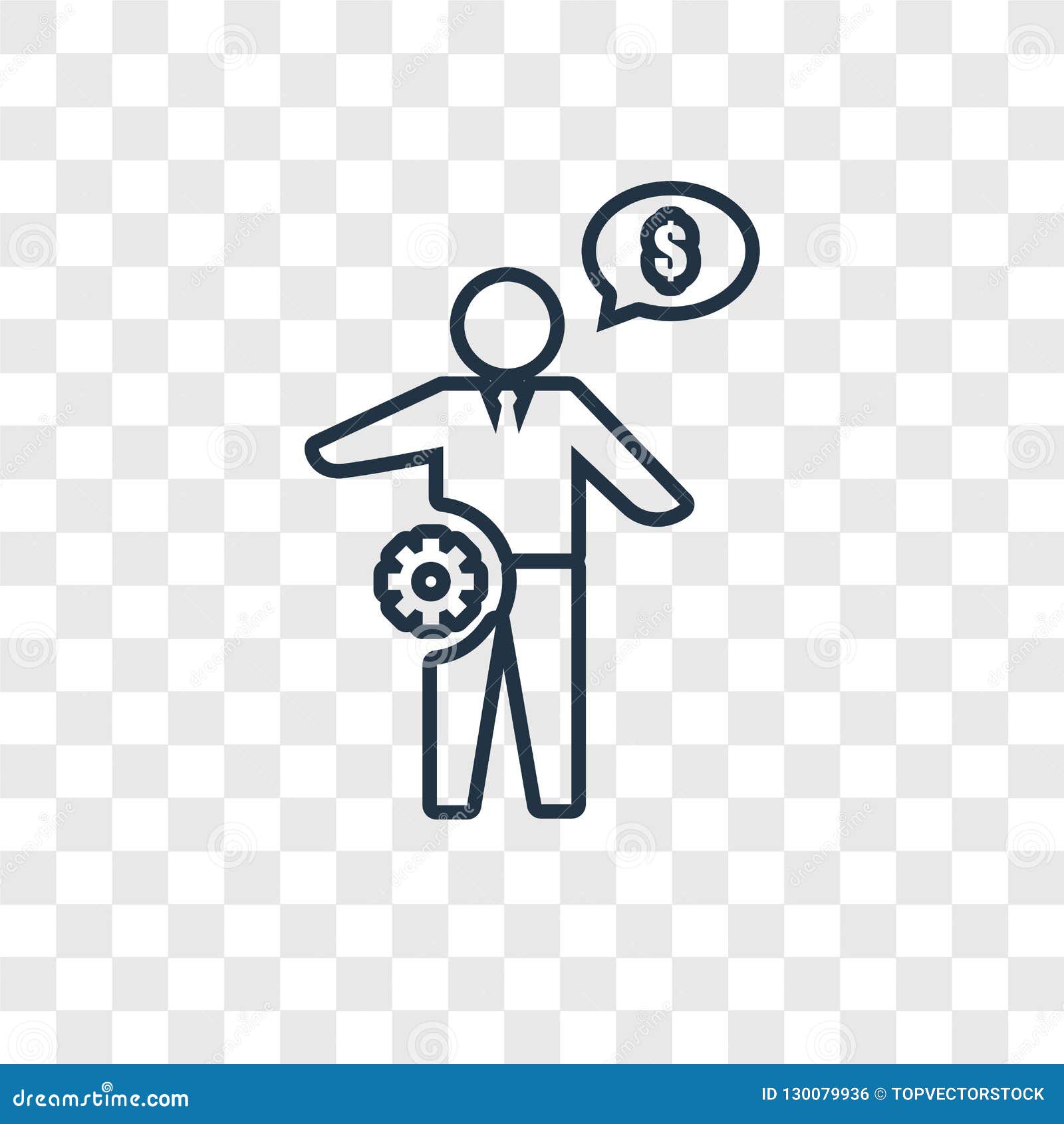 Funding Concept Vector Linear Icon Isolated on Transparent Background ...