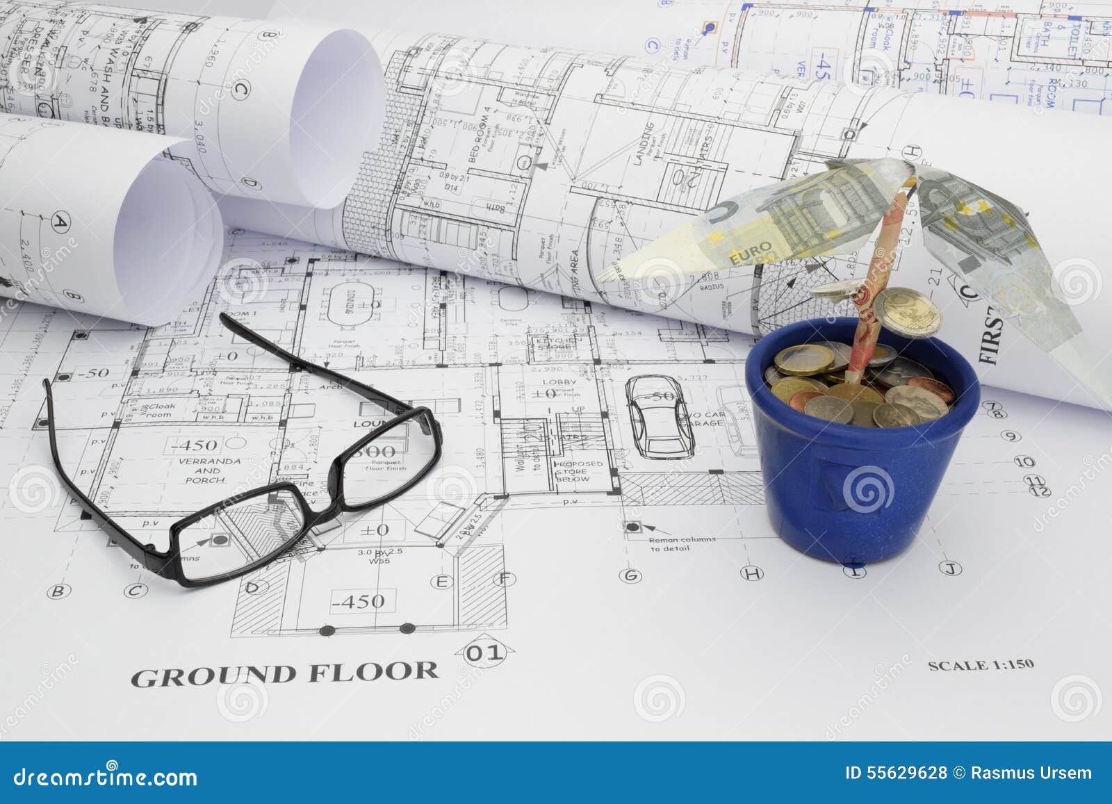 Funding the Dream House Construction Project Stock Photo - Image of ...