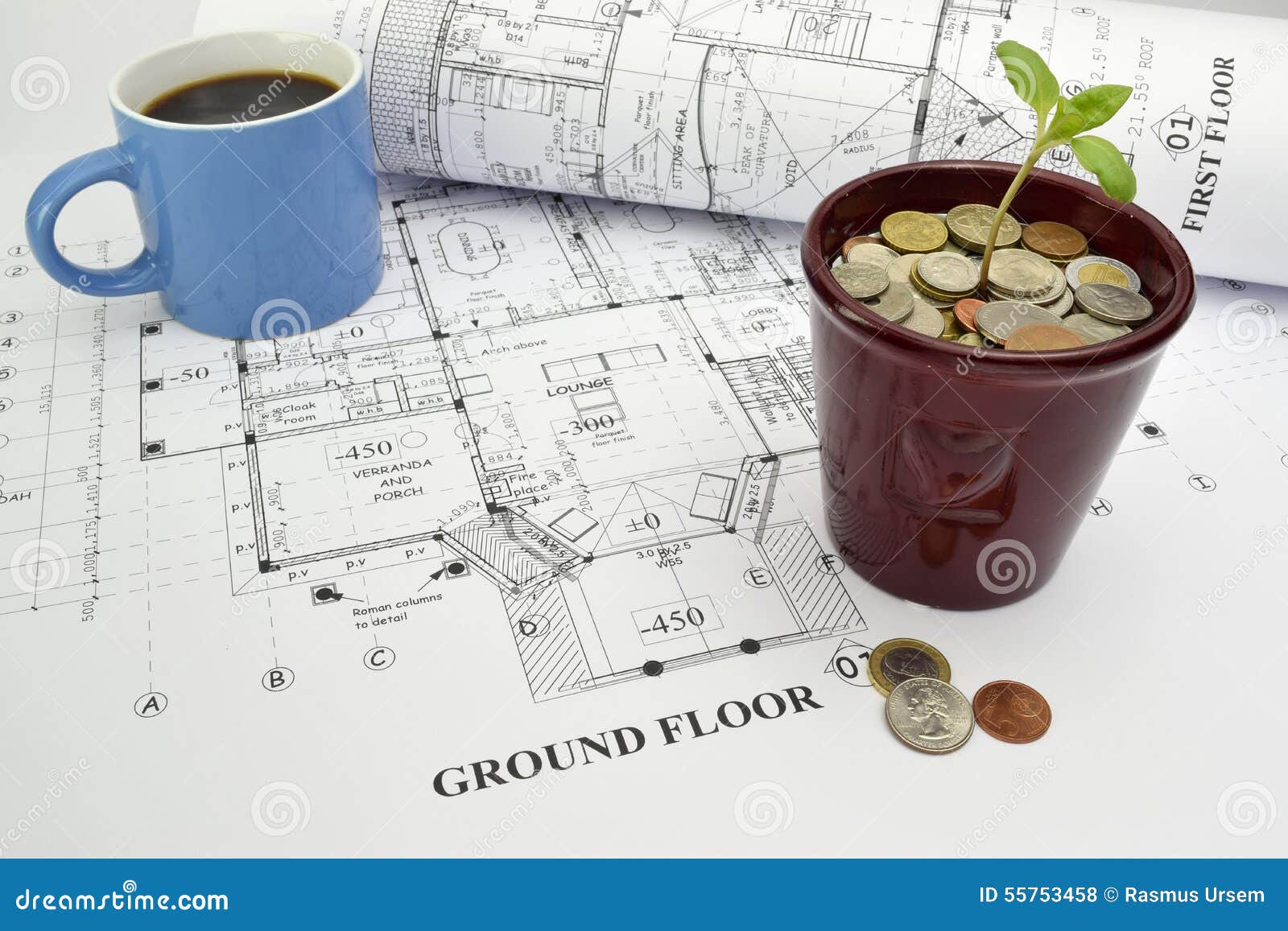 Funding the Dream House Construction Project Stock Photo - Image of ...