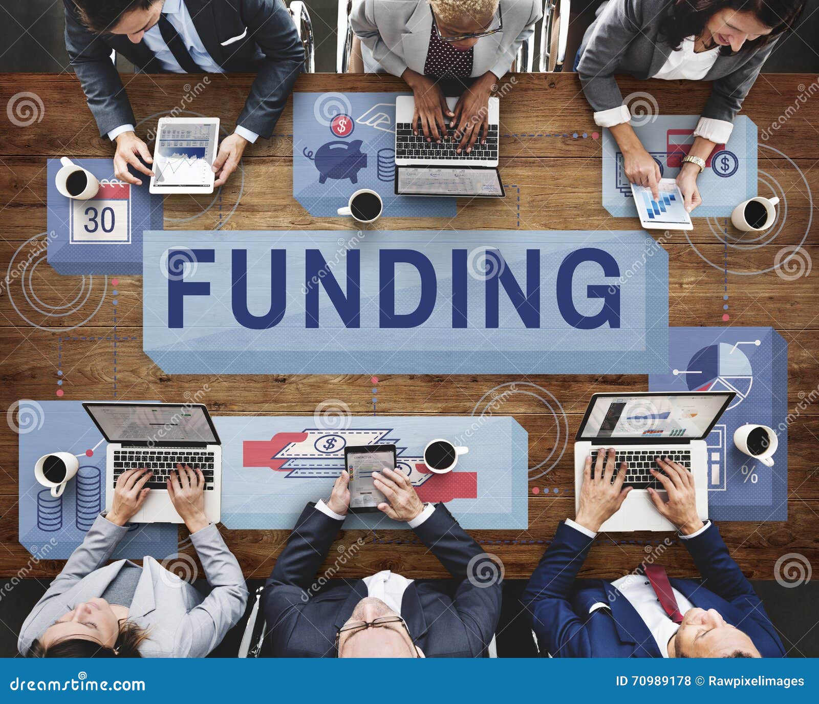 Funding Finance Management Graphics Concept Stock Photo - Image of ...