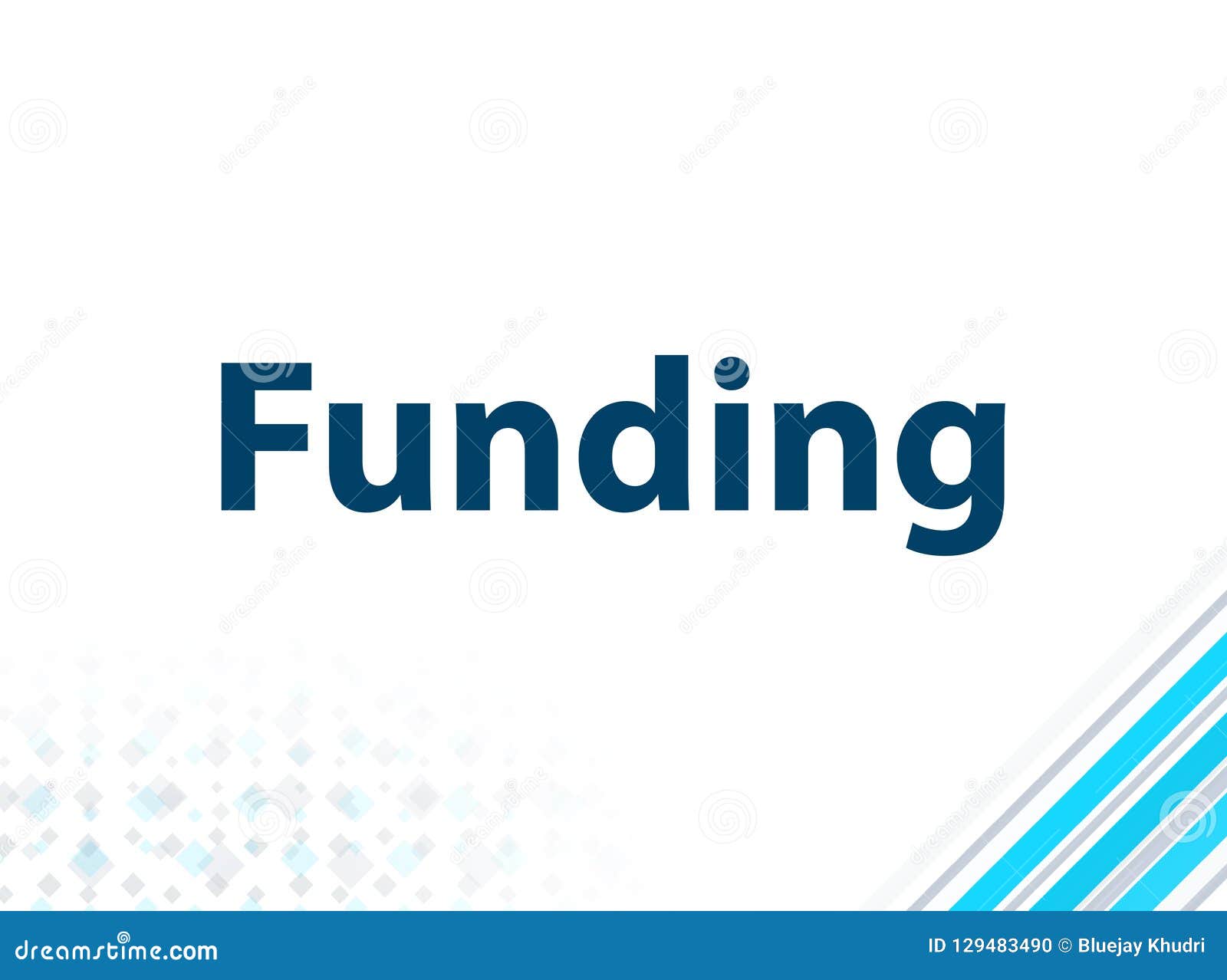 Funding Modern Flat Design Blue Abstract Background Stock Illustration ...
