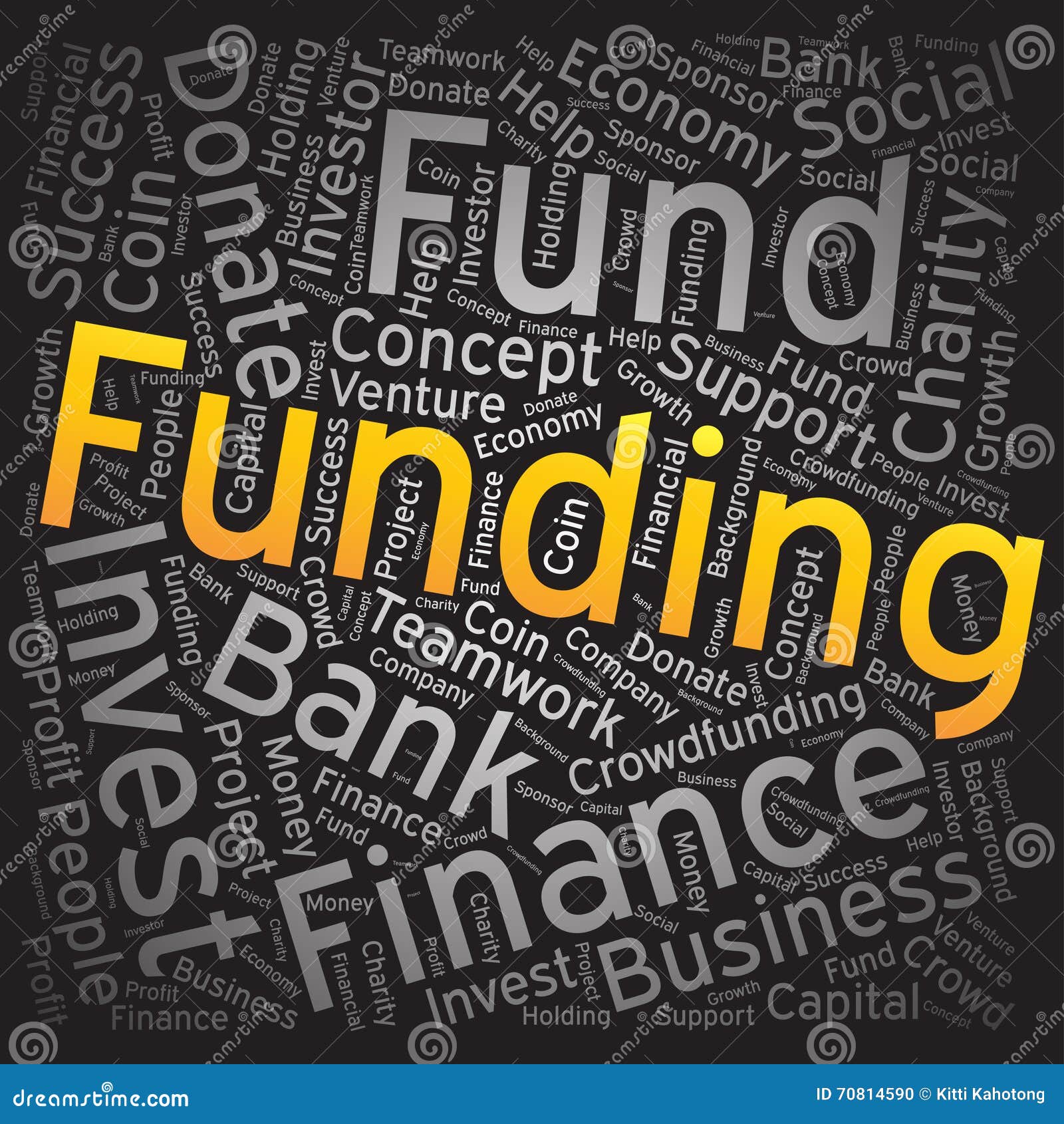 Funding ,Word Cloud Art Background Stock Vector - Illustration of ...