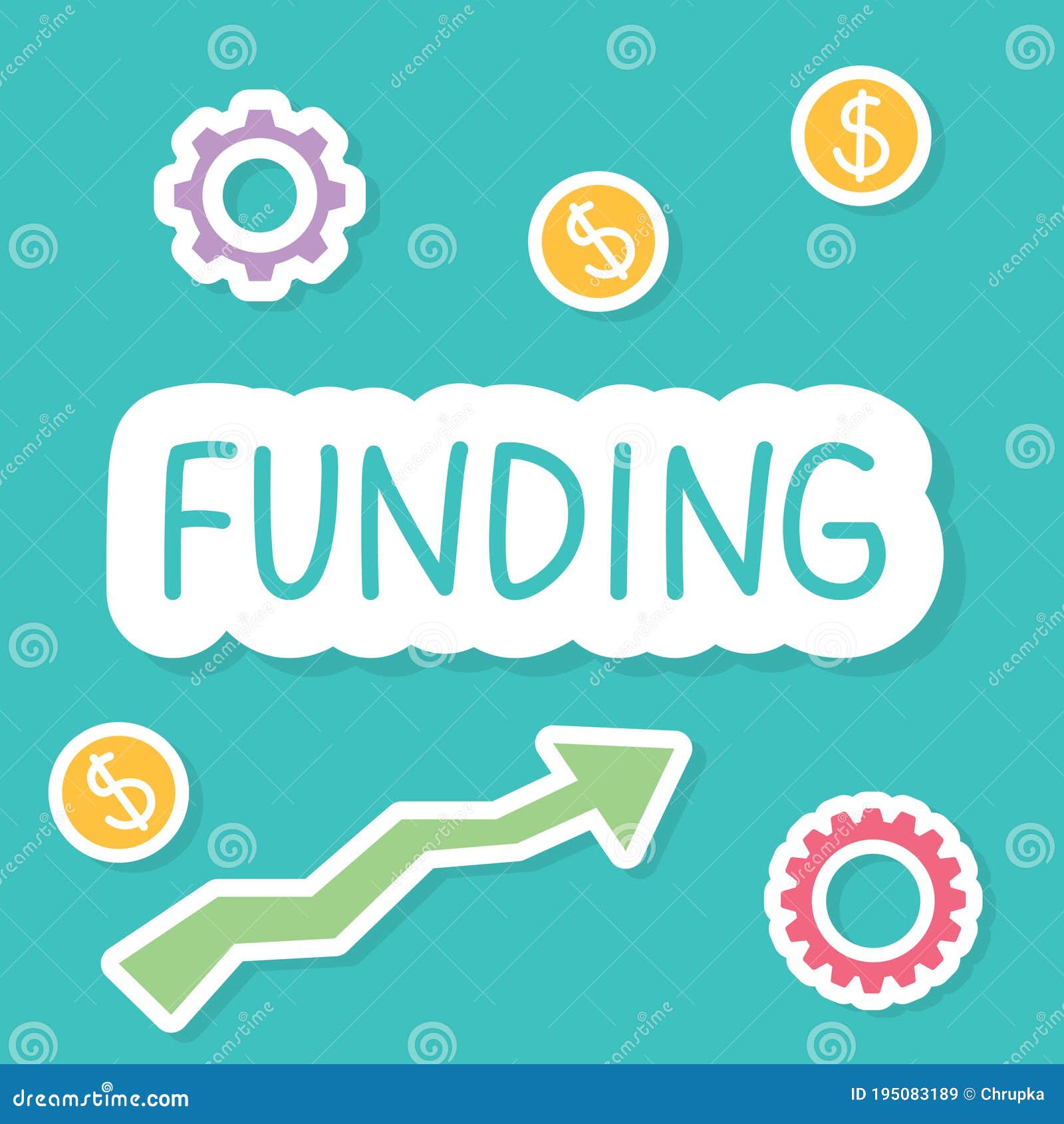 Funding word concept stock vector. Illustration of deposit - 195083189