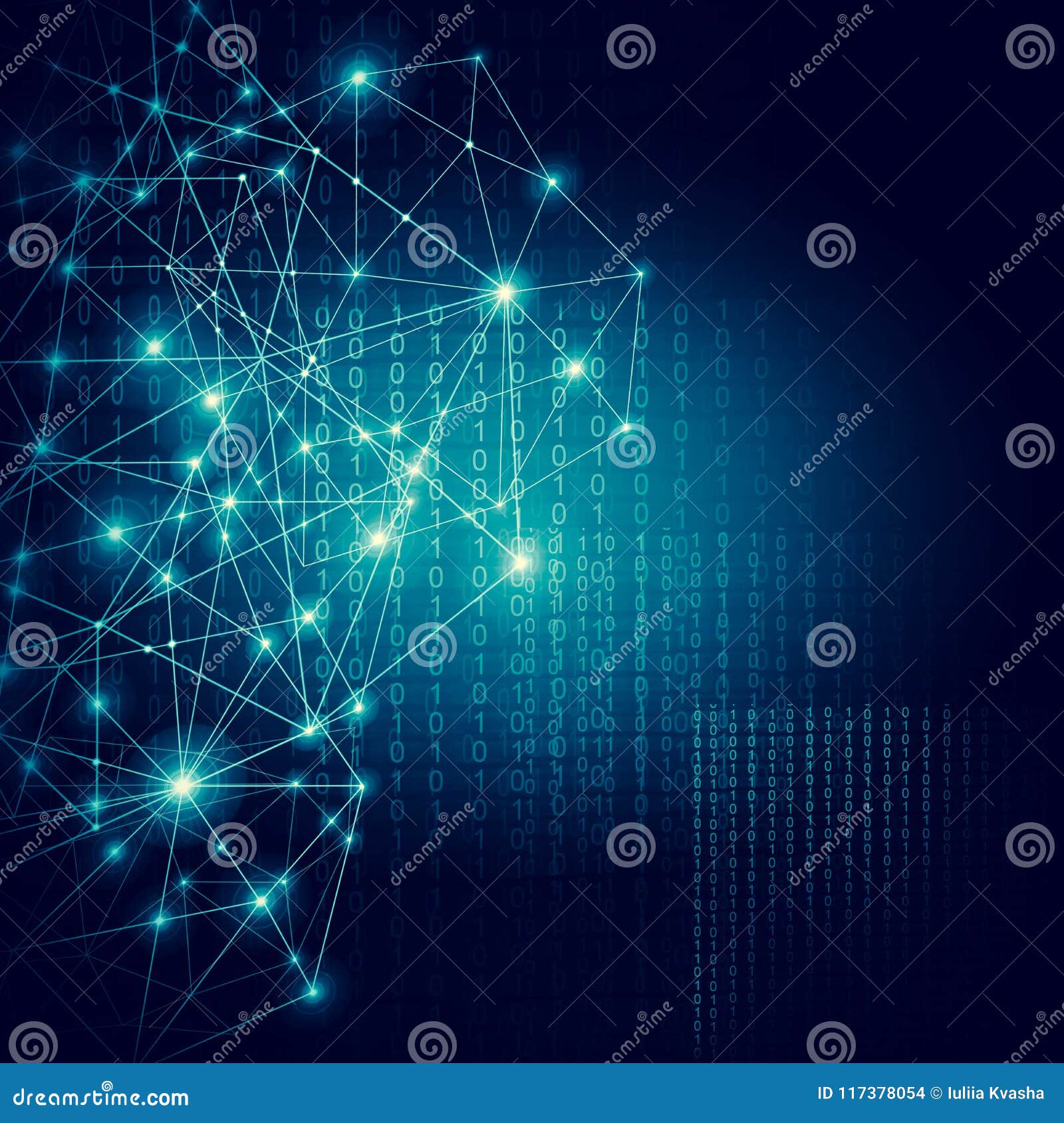 Fundo Abstrato Com Linhas E Os Pontos Conectados Para Seu Desig ...