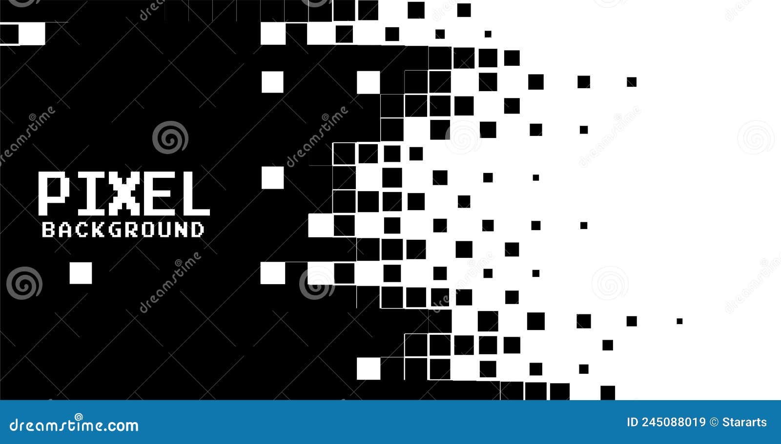 Fundo Abstrato De Pixel Em Preto E Branco Ilustração do Vetor ...