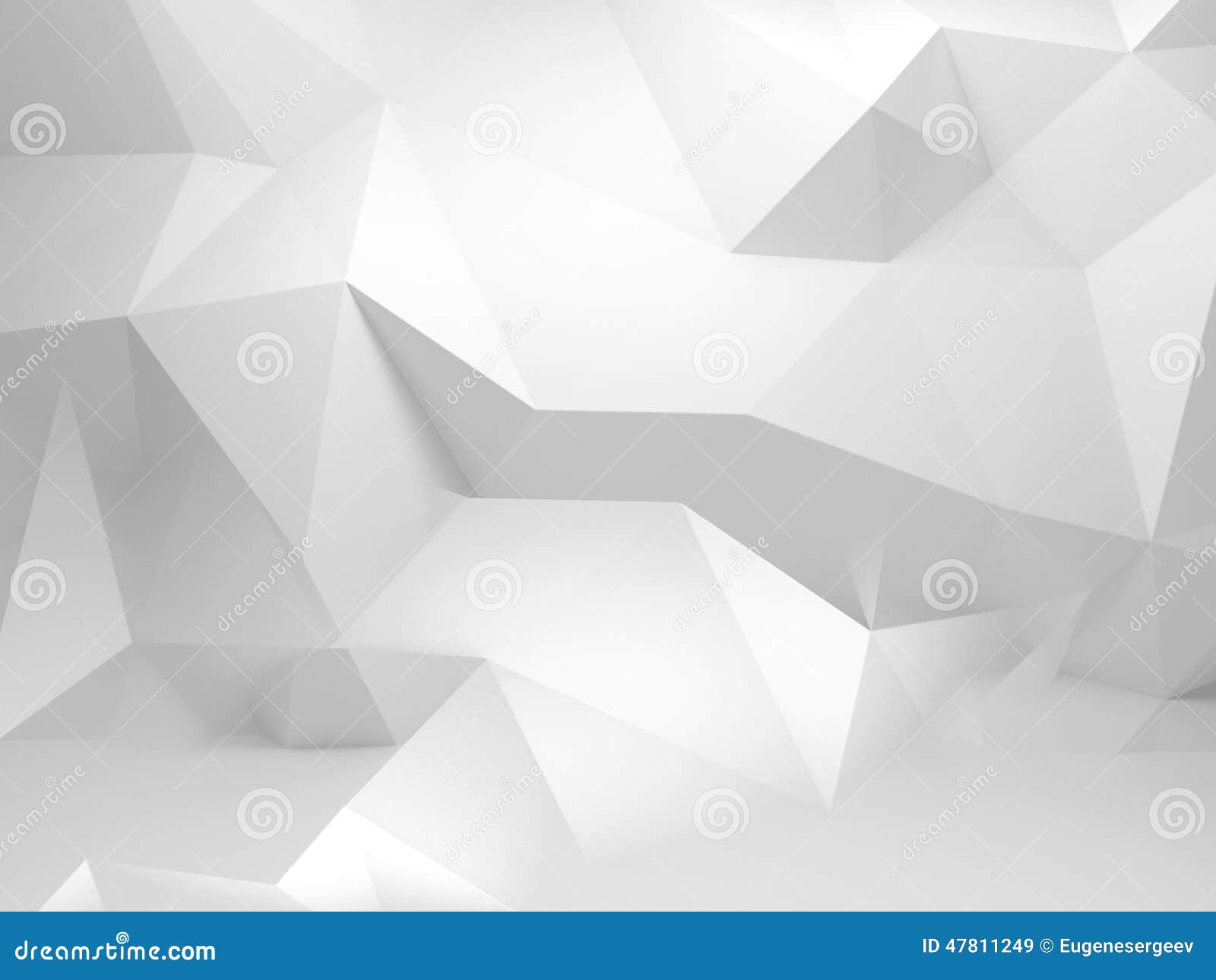 Fundo Abstrato Do Branco 3d Com Teste Padrão Poligonal Ilustração Stock ...