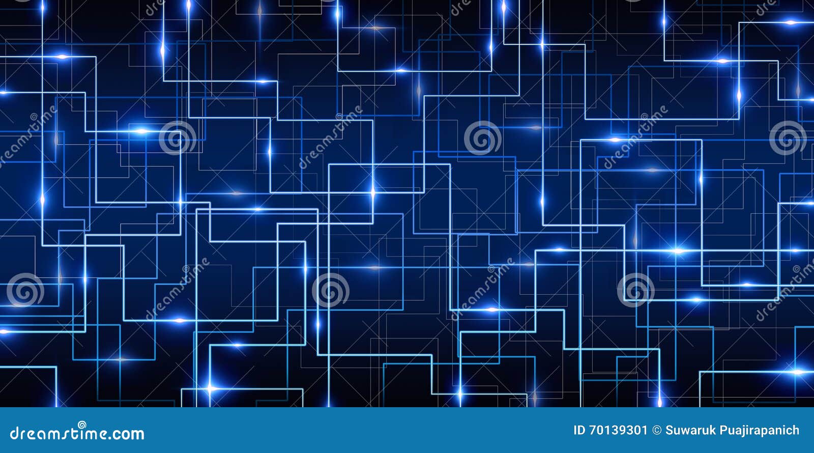 Fundo Azul Abstrato Do Cyber Ilustração Stock - Ilustração de integrado ...