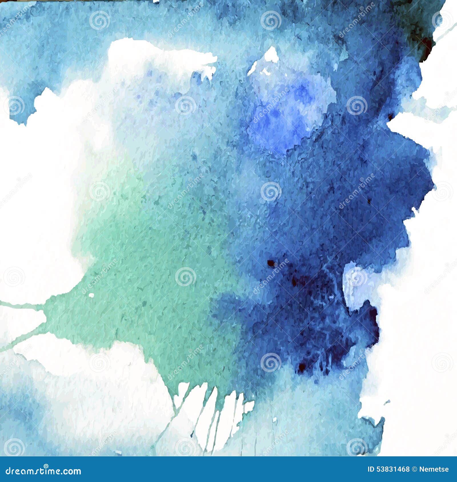 Fundo Azul Bonito Da Aquarela Ilustração do Vetor - Ilustração de céu ...