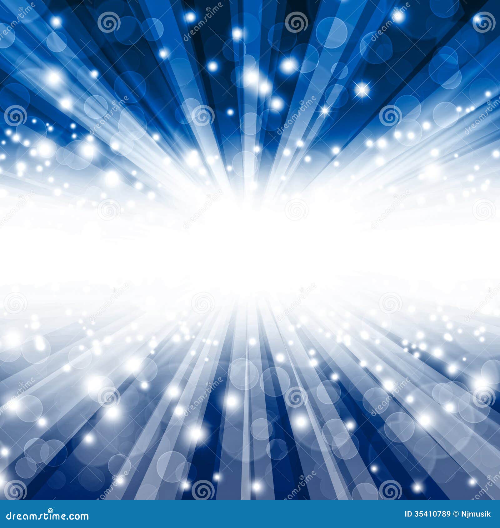 Fundo Azul Bonito Do Bokeh Com Raios Ilustração Stock - Ilustração de ...