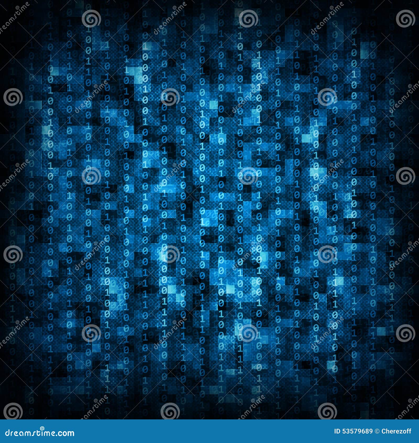 Fundo azul da matriz imagem de stock. Imagem de azul - 53579689