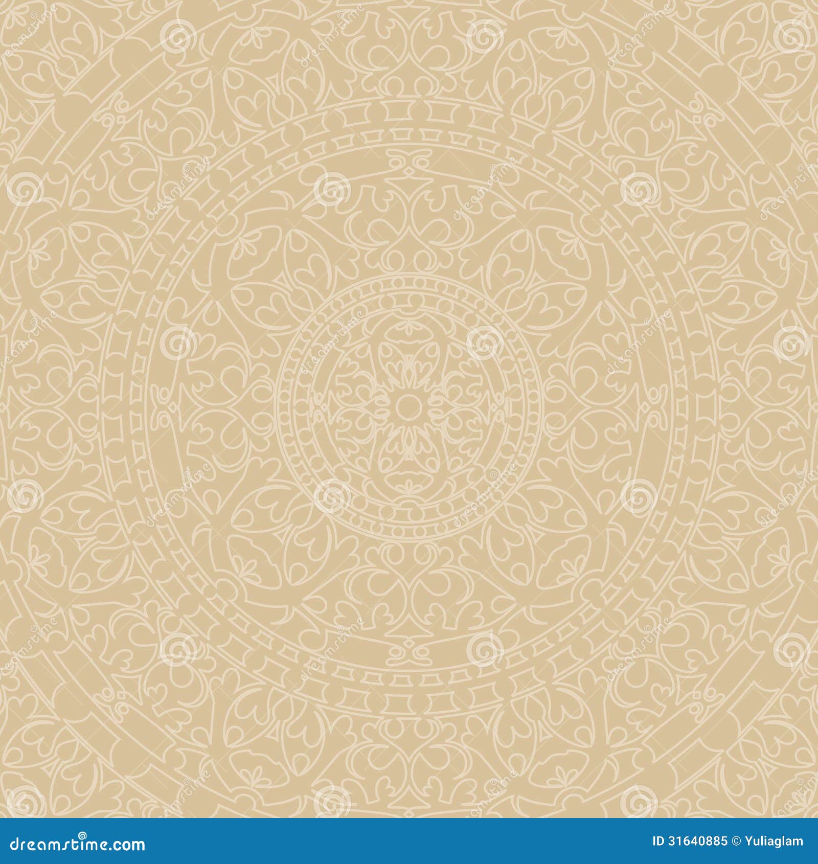 Fundo bege com ornamento ilustração do vetor. Ilustração de velho ...