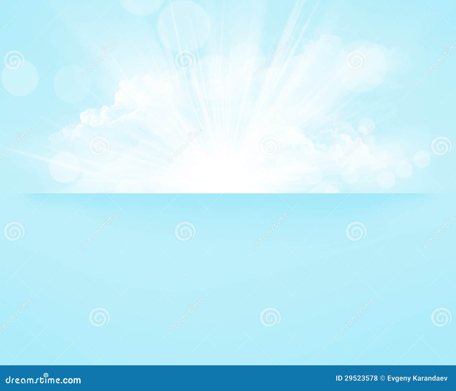 Fundo Borrado Ensolarado Do Bokeh Com Copyspace Ilustração Stock ...