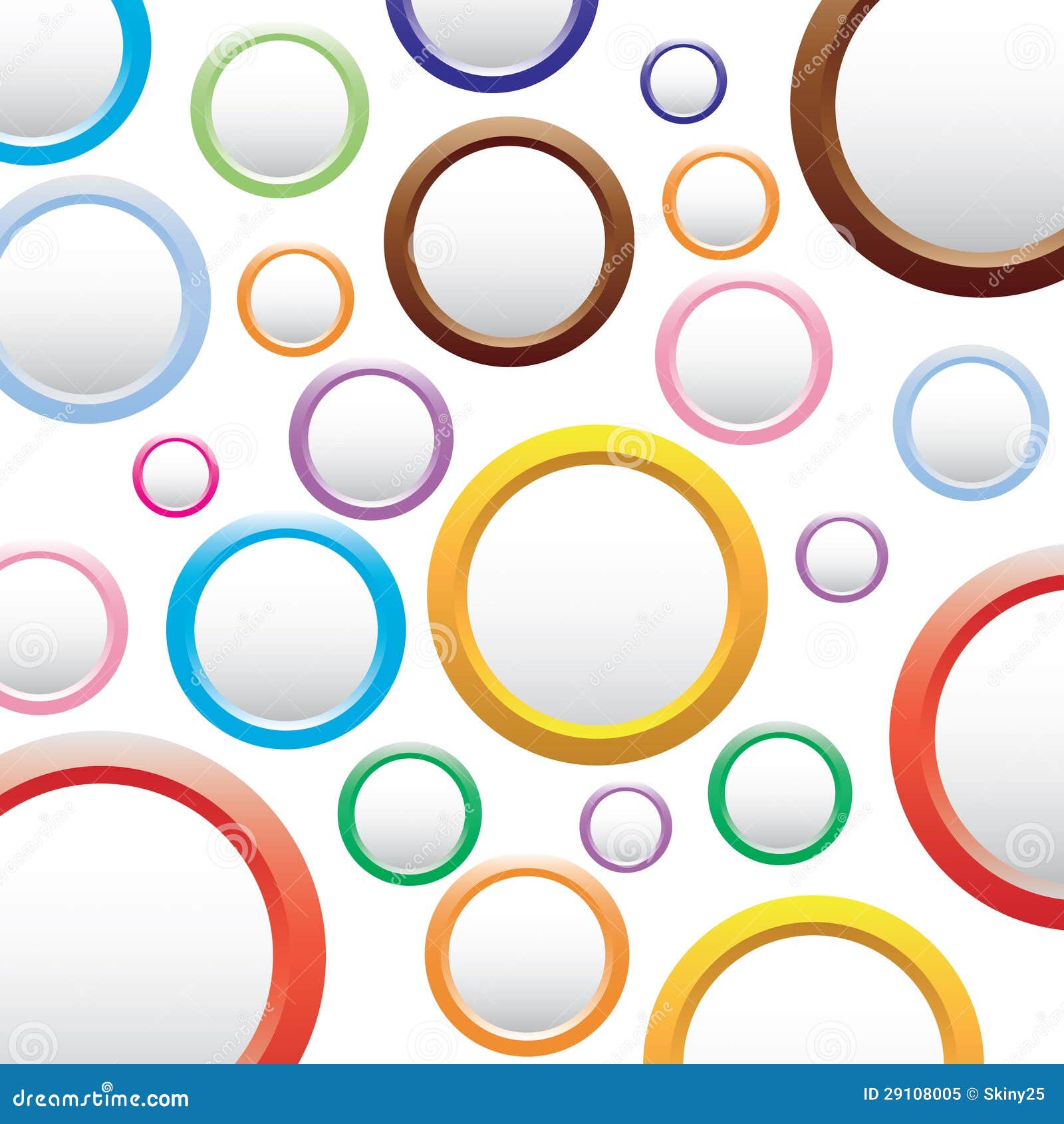 Fundo Colorido Abstrato Com Círculos. Ilustração do Vetor - Ilustração ...