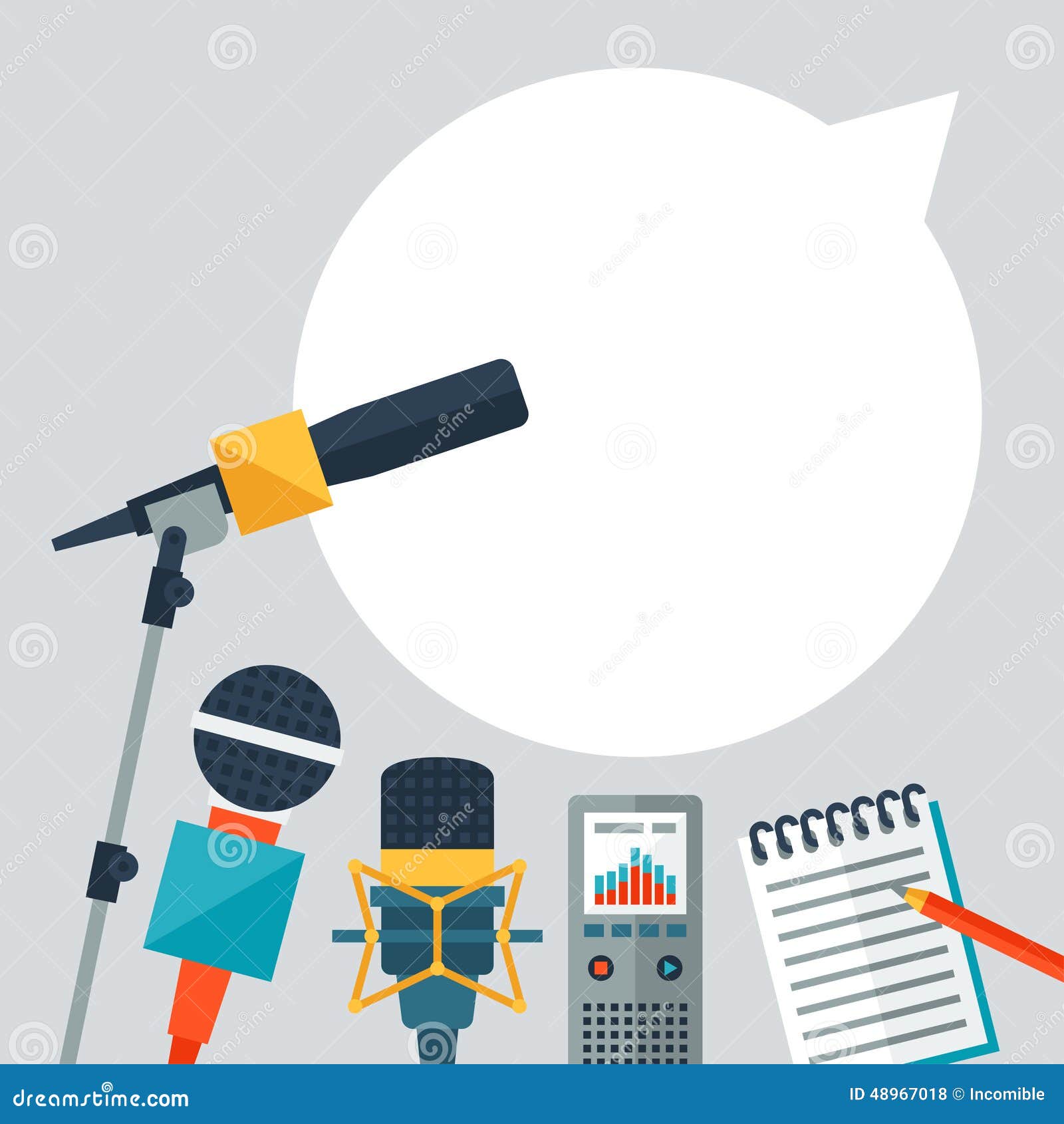 Fundo Com ícones Do Jornalismo Ilustração do Vetor - Ilustração de arte ...