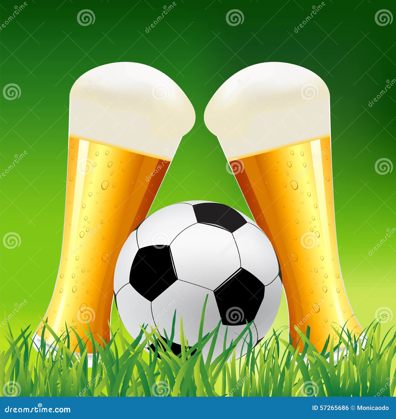 Fundo Com Cerveja E Bola De Futebol Ilustração do Vetor - Ilustração de ...