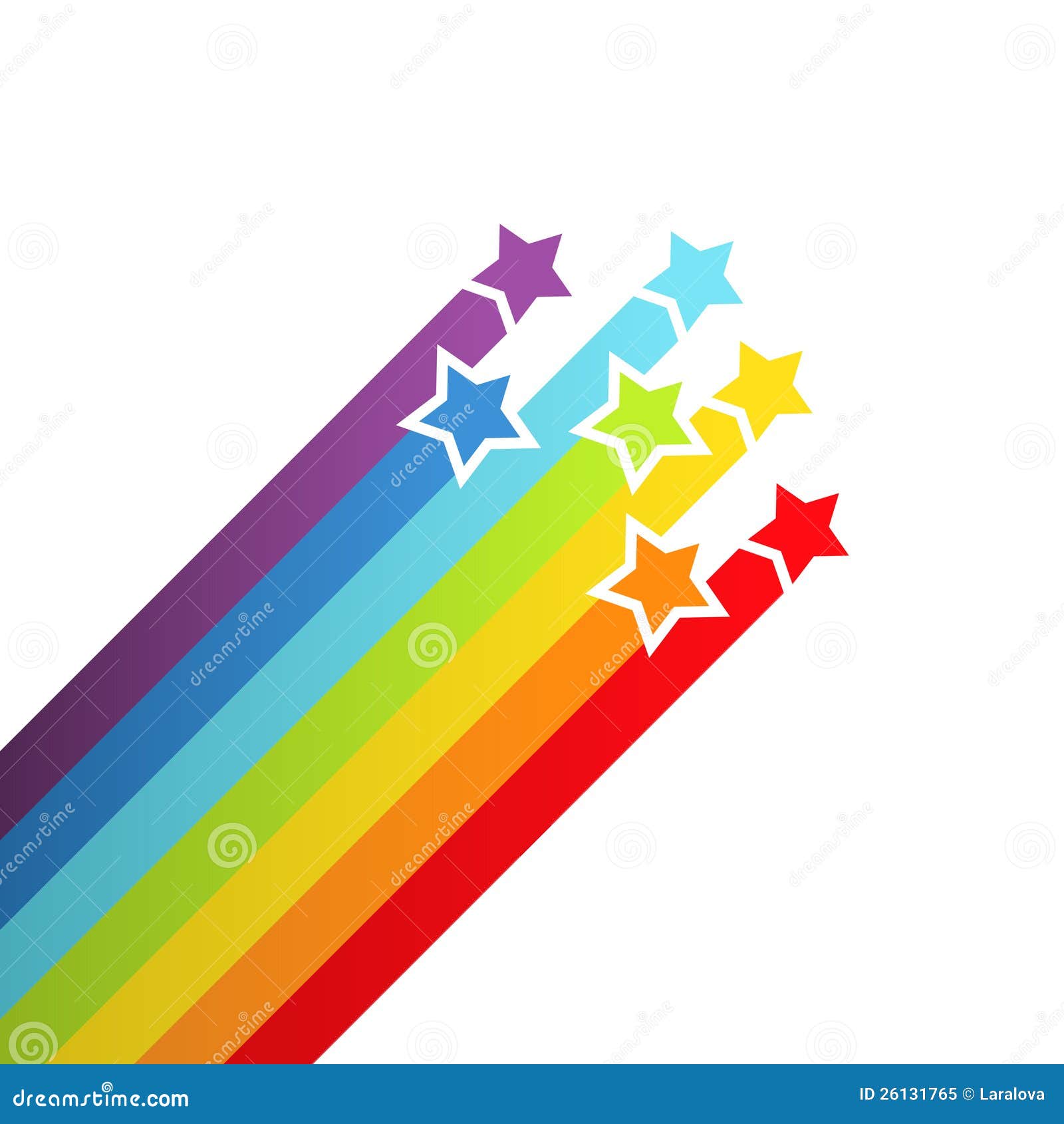 Fundo Com Estrelas Do Arco-íris Ilustração do Vetor - Ilustração de ...