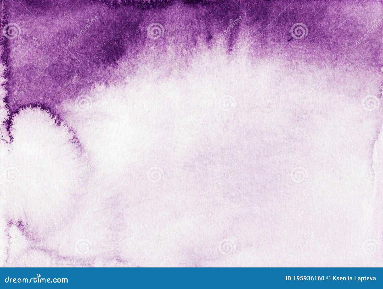 Fundo Com Gradiente Roxo E Branco De Cor D'água. Ombre Texturizada Foto ...