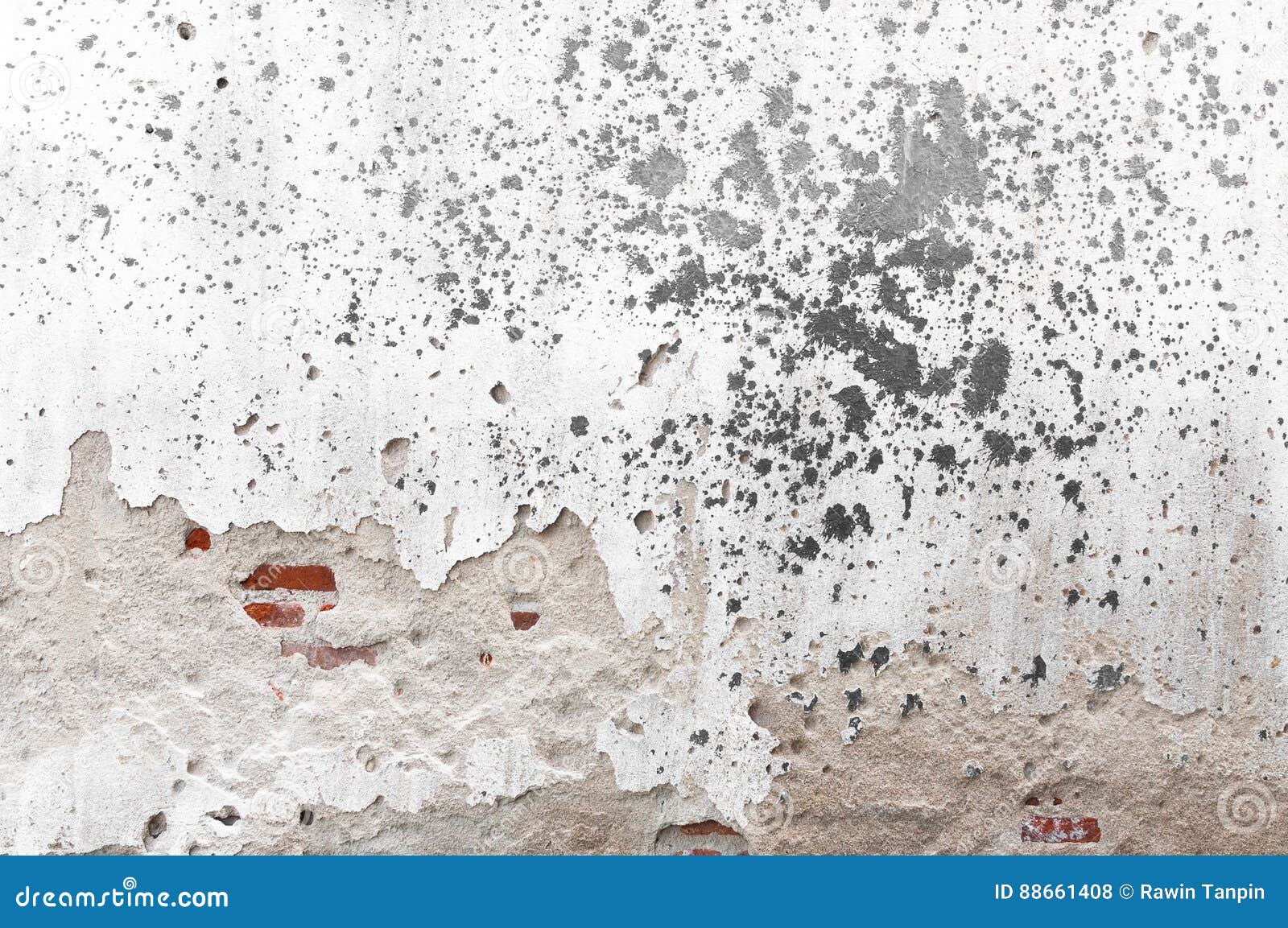 Fundo Concreto Rachado Velho Da Parede De Tijolo Do Vintage Fundo Da