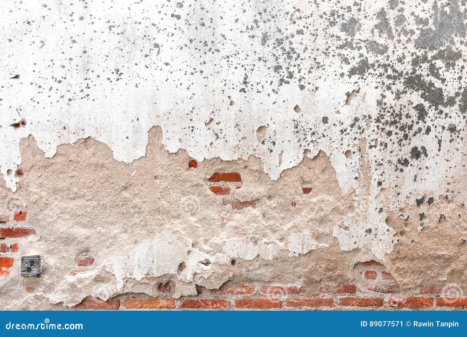 Fundo Concreto Rachado Velho Da Parede De Tijolo Do Vintage Fundo Da
