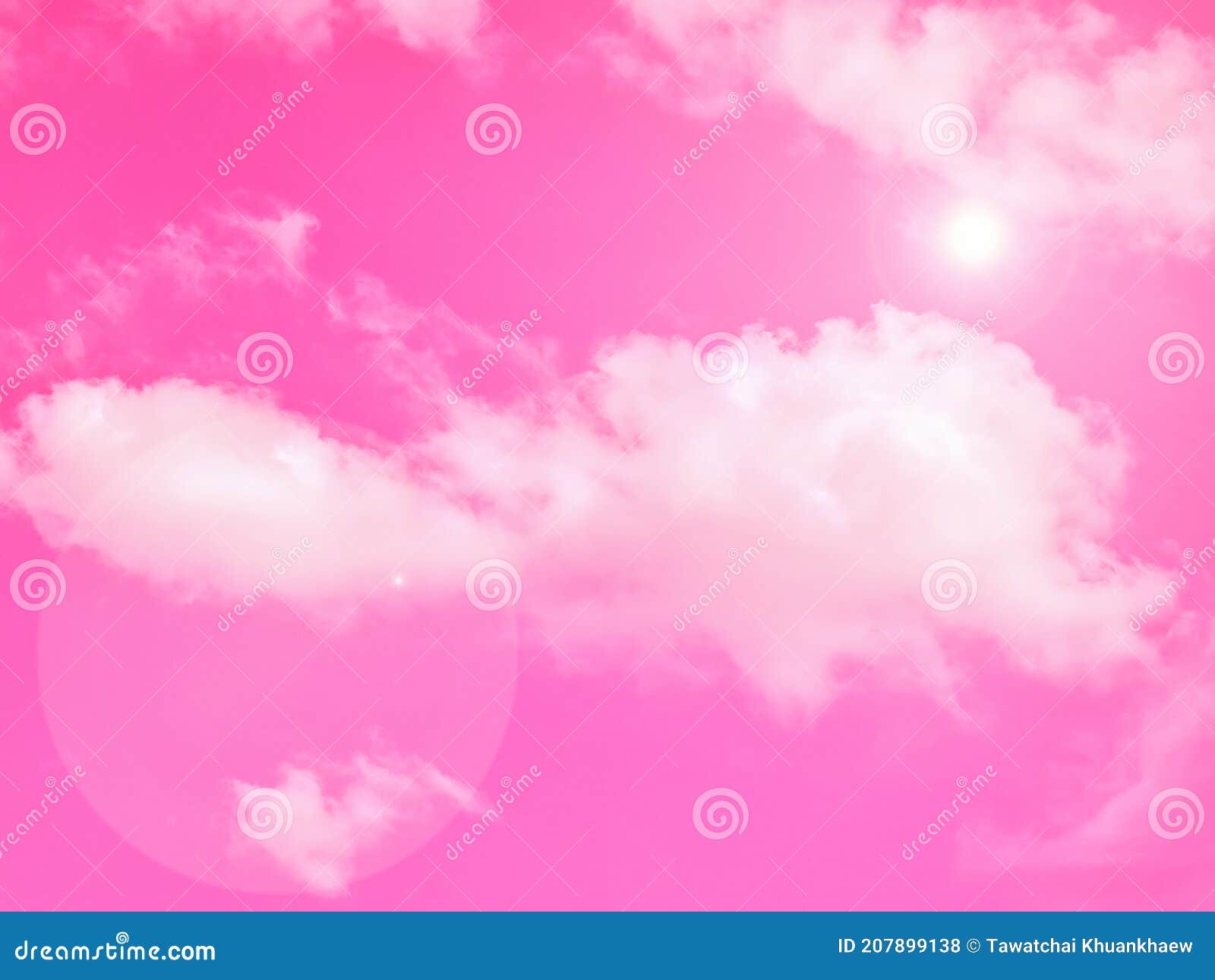 Fundo cor-de-rosa e nuvens foto de stock. Imagem de branco - 207899138