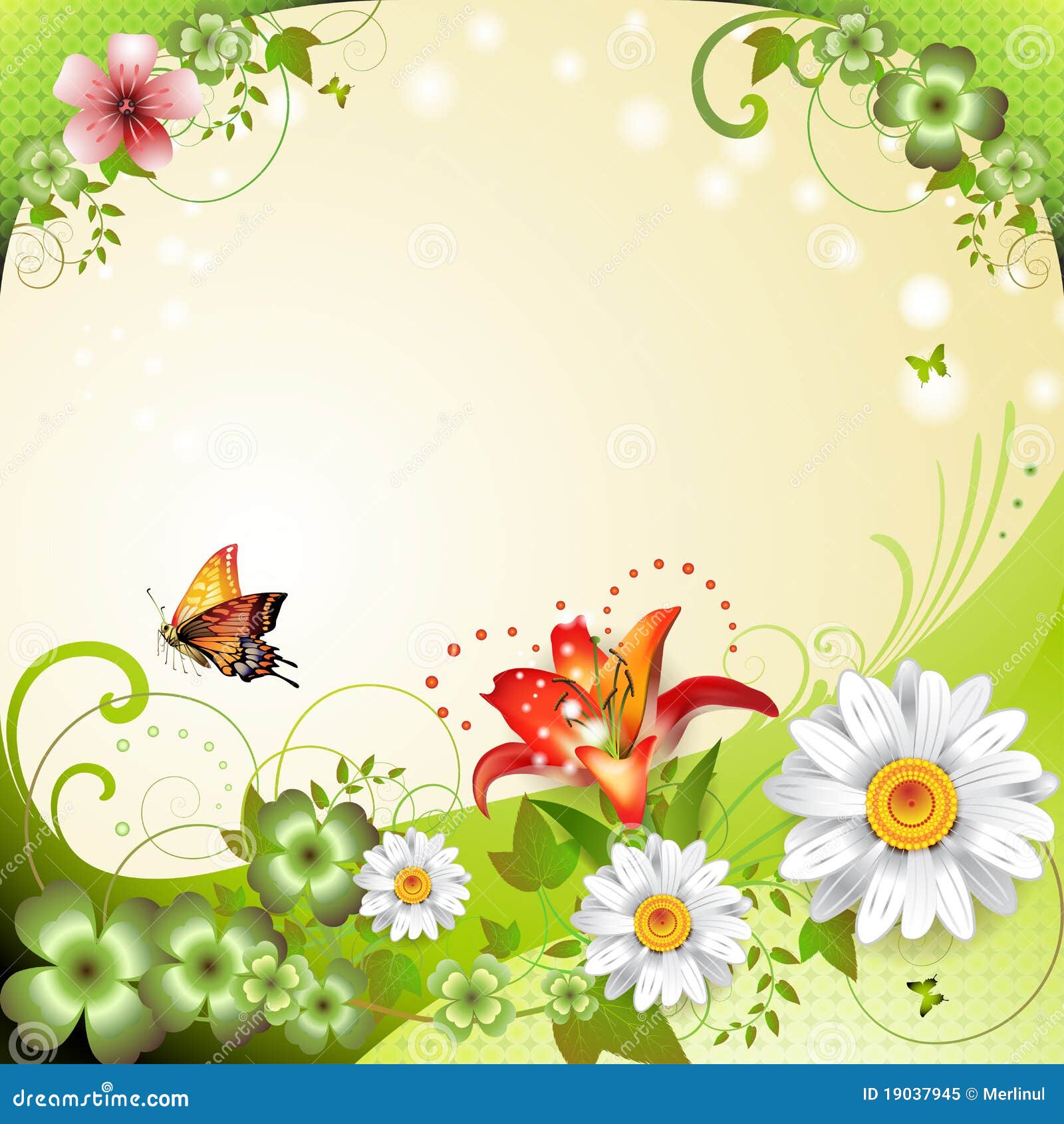 Fundo da primavera ilustração do vetor. Ilustração de sazonal - 19037945