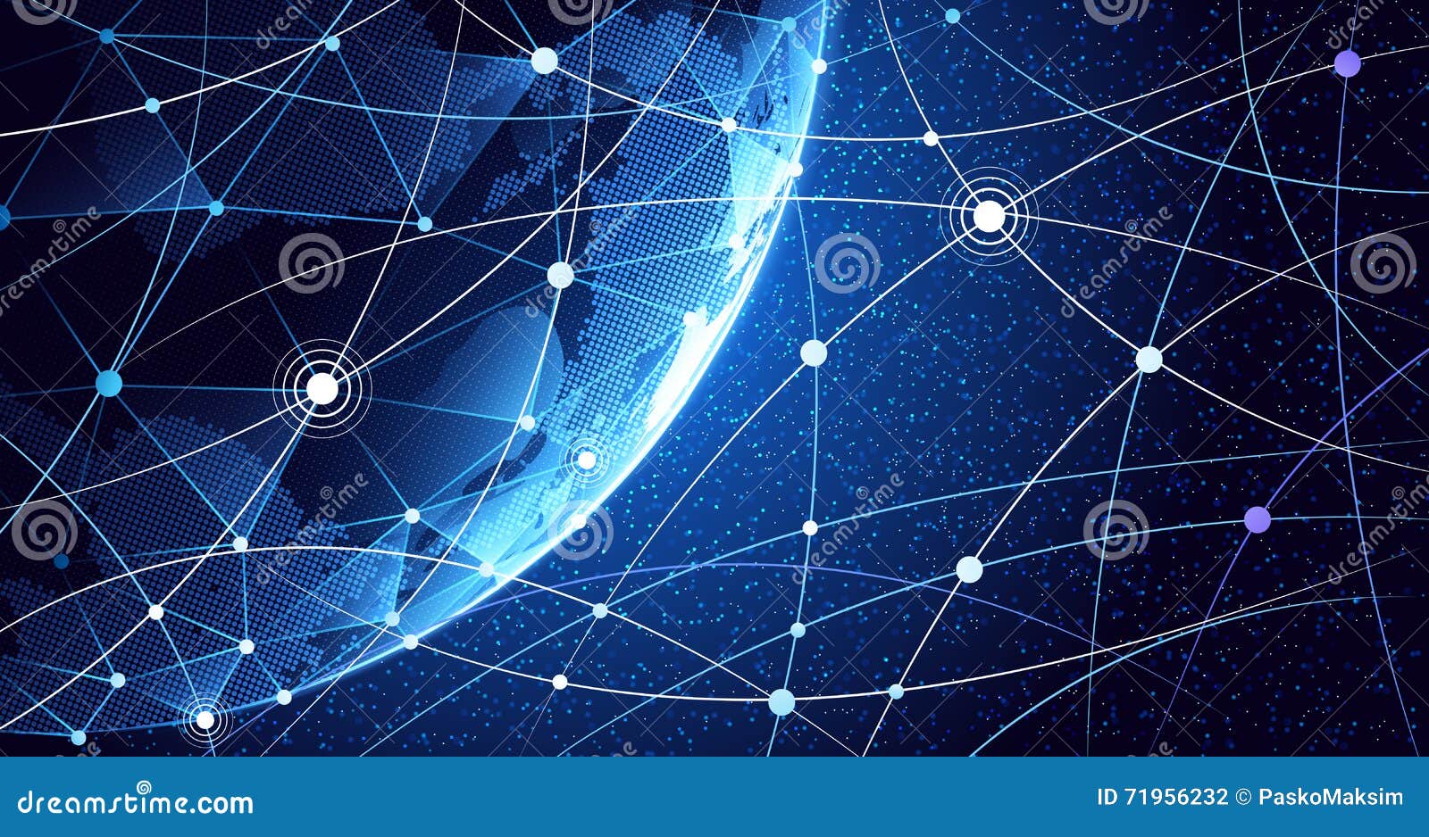 Fundo da rede global ilustração do vetor. Ilustração de azul - 71956232