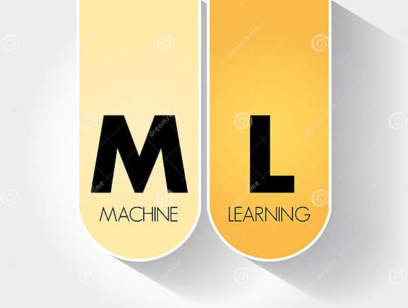 Fundo Do Conceito De Educação Do Ml Machine Learning Ilustração Stock ...