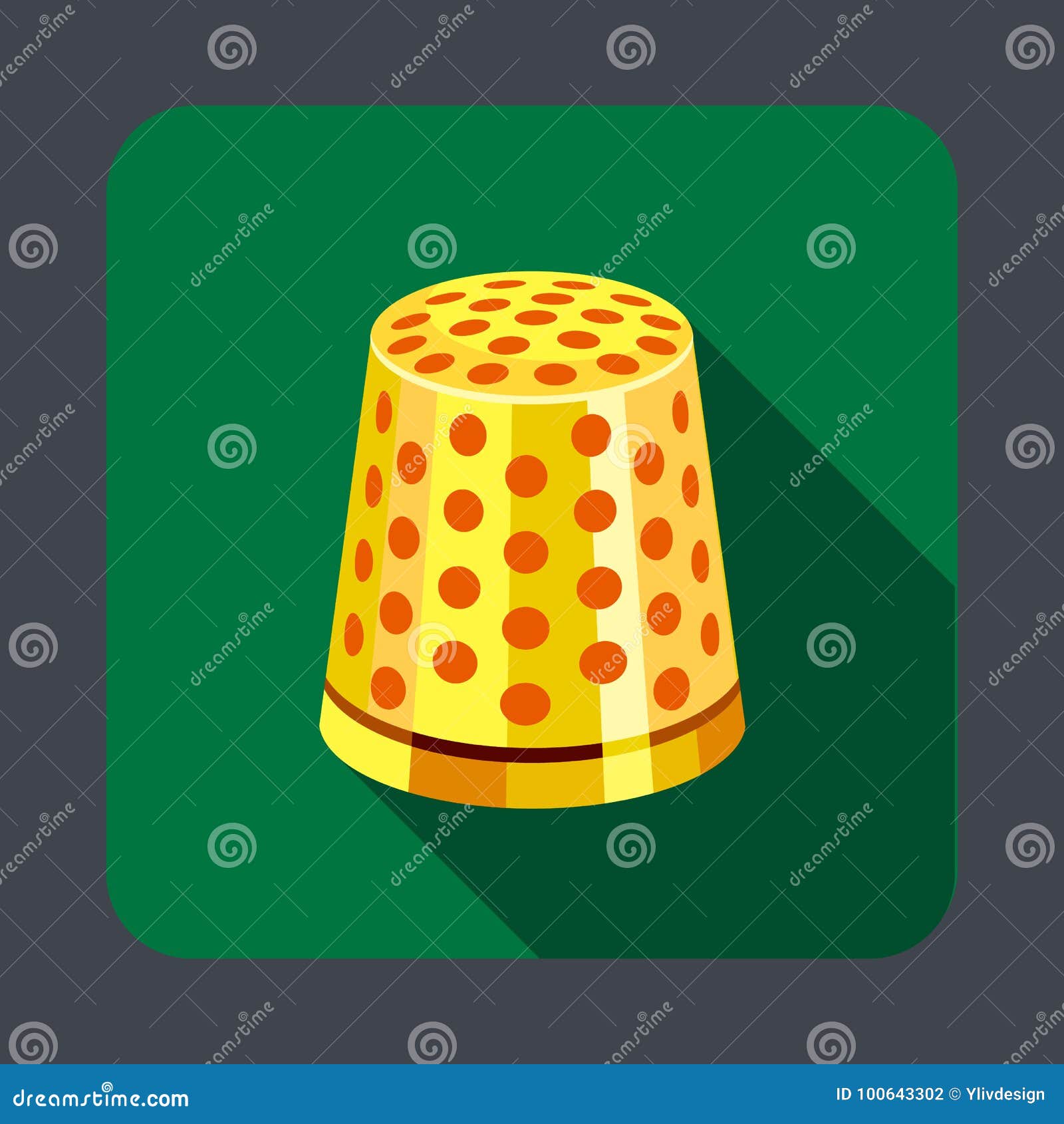 Fundo Do Conceito Do Dedal, Estilo Dos Desenhos Animados Ilustração do ...