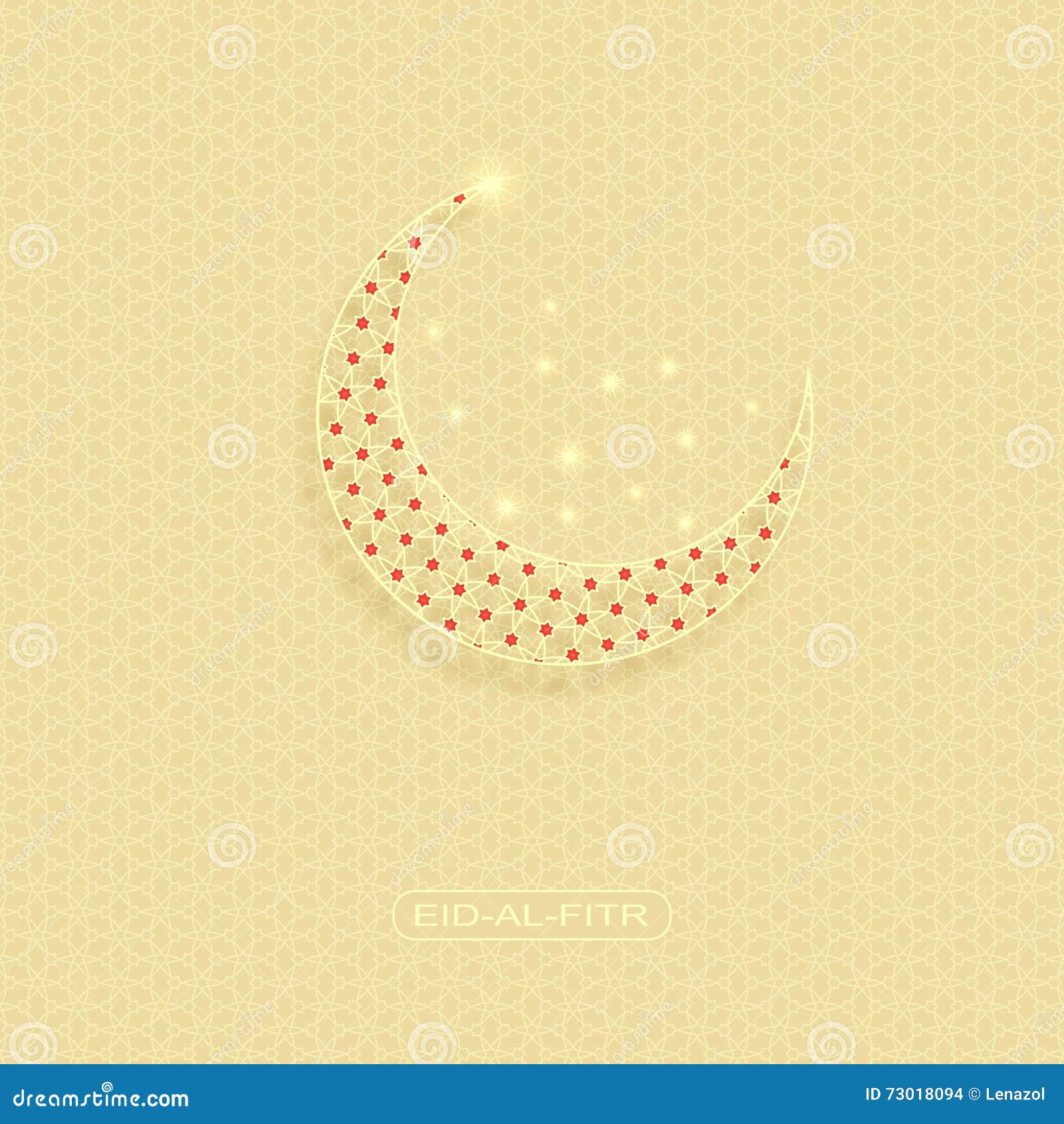 Fundo Do Eid-al-fitr Com a Lua E As Estrelas Decoradas Douradas ...
