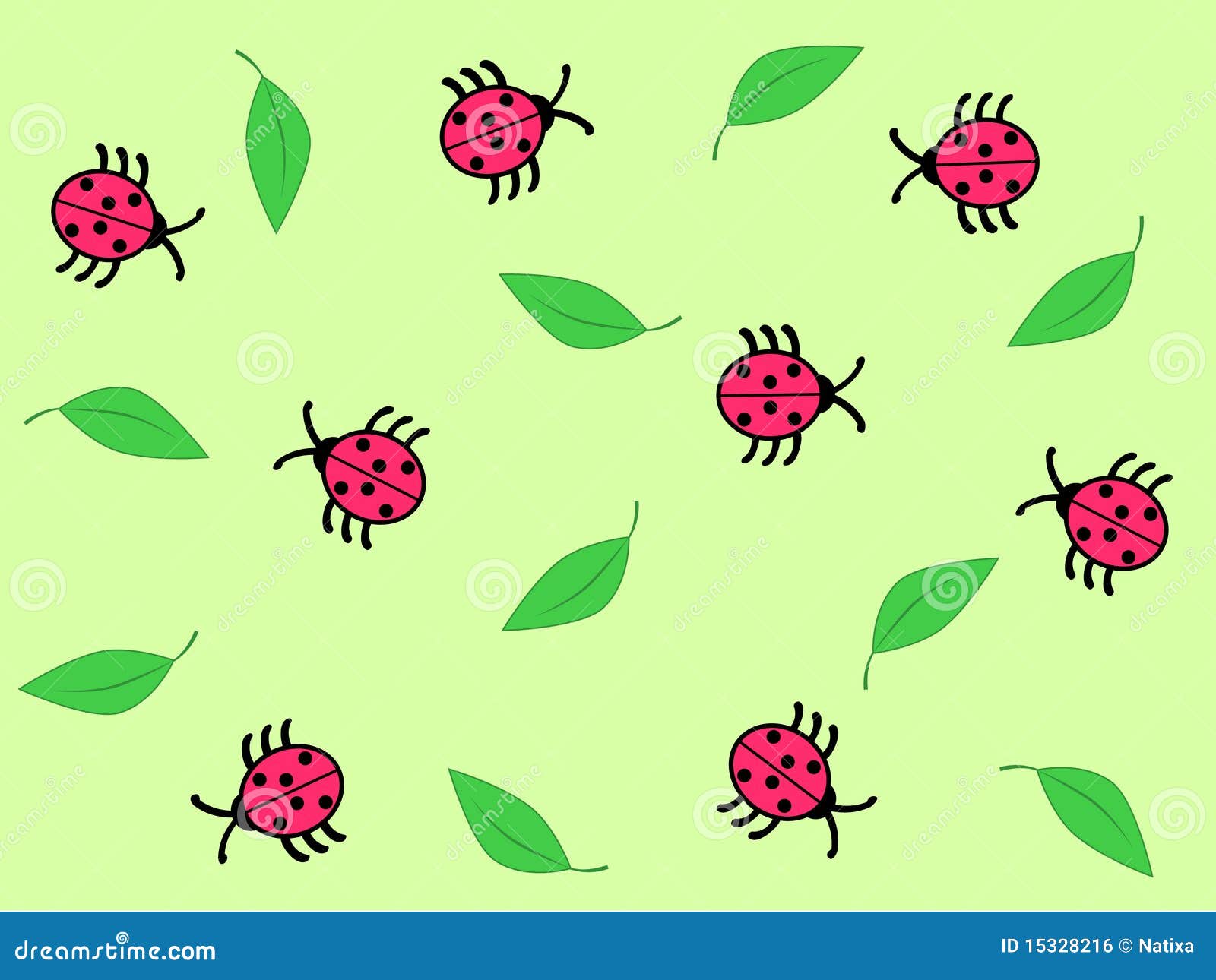 Fundo do Ladybug ilustração do vetor. Ilustração de flora - 15328216
