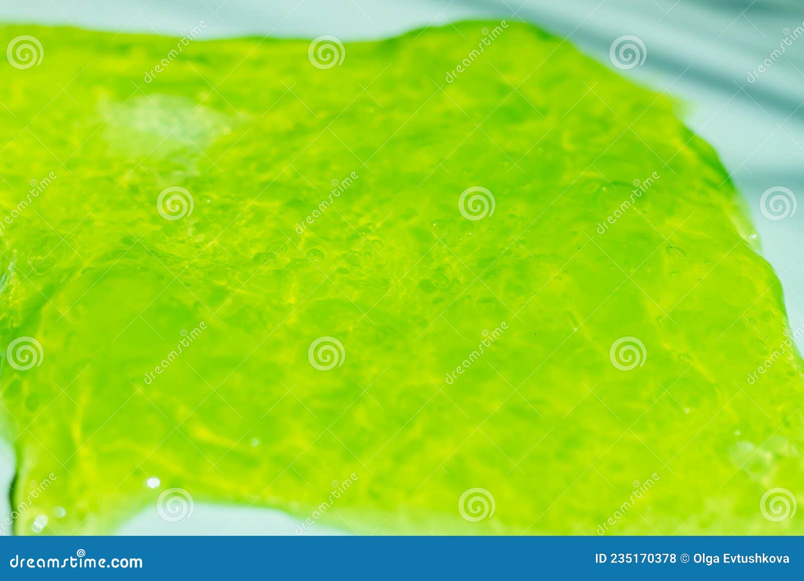 Fundo Do Lodo Verde Transparente Com Bolhas De Ar Foto de Stock ...