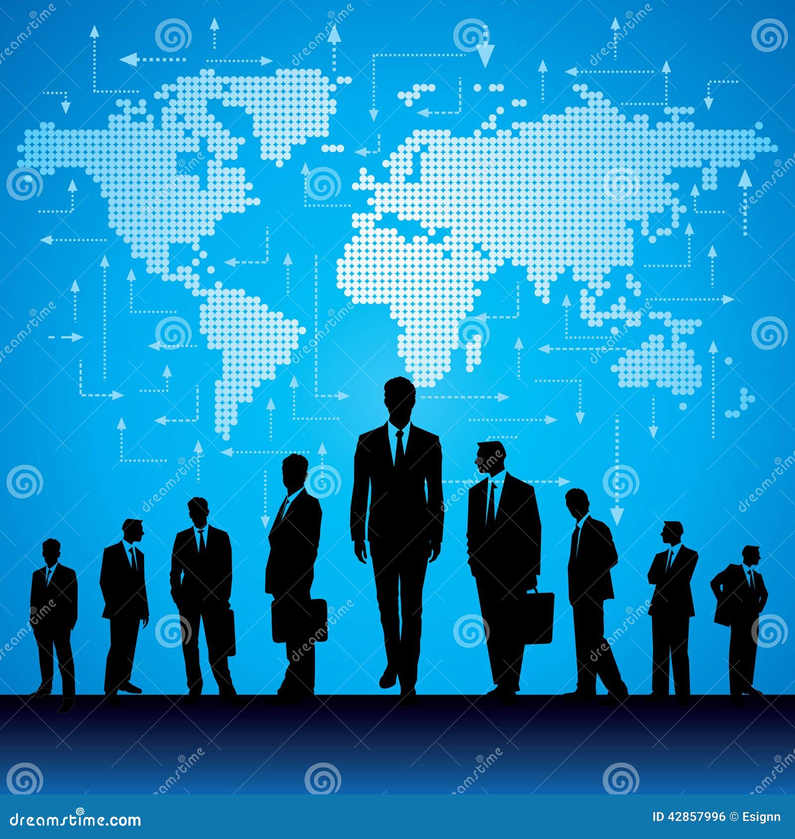 Fundo Do Negócio Global Com Setas Ilustração do Vetor - Ilustração de ...