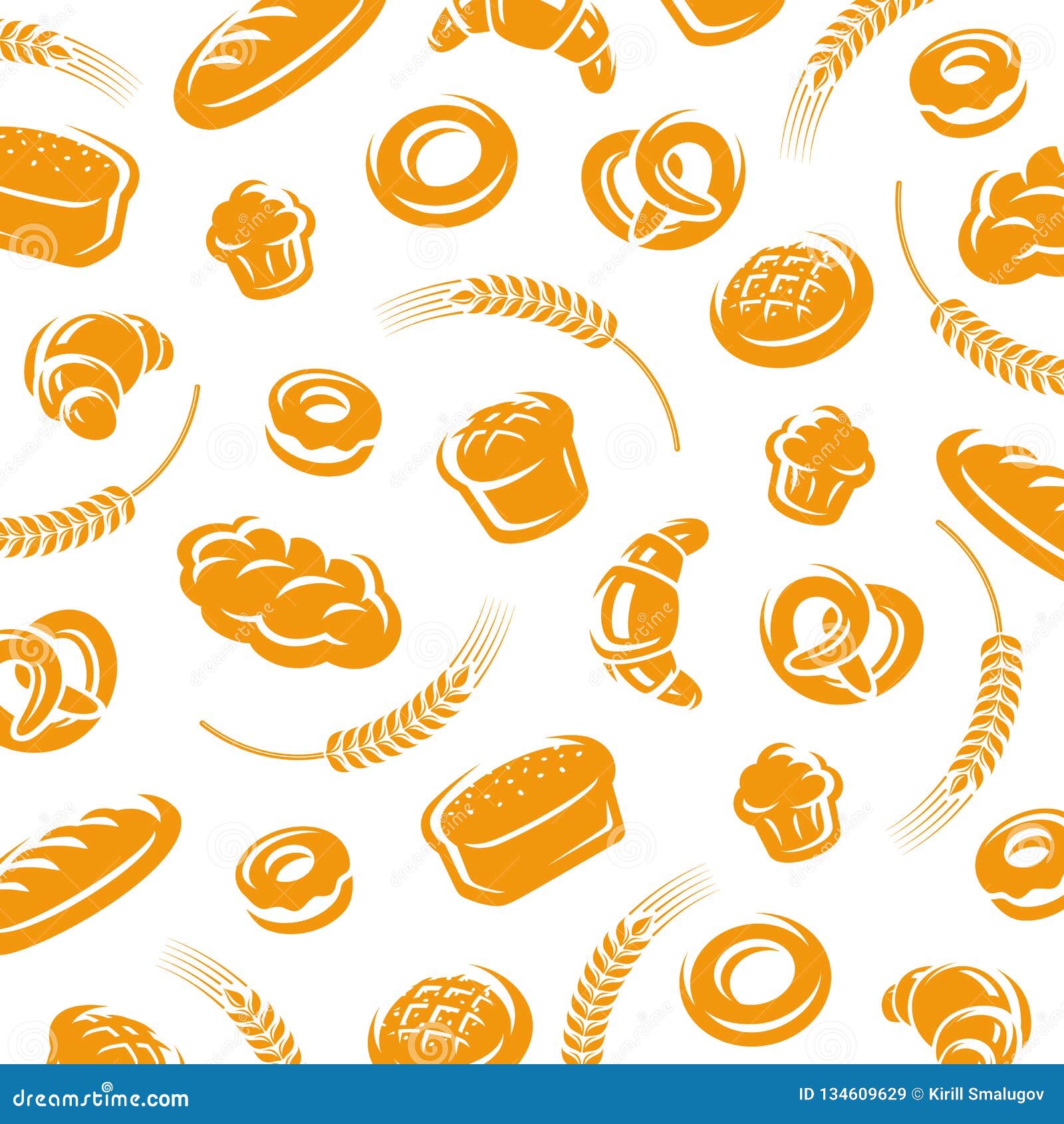 Fundo do pão Vetor ilustração do vetor. Ilustração de torta - 134609629