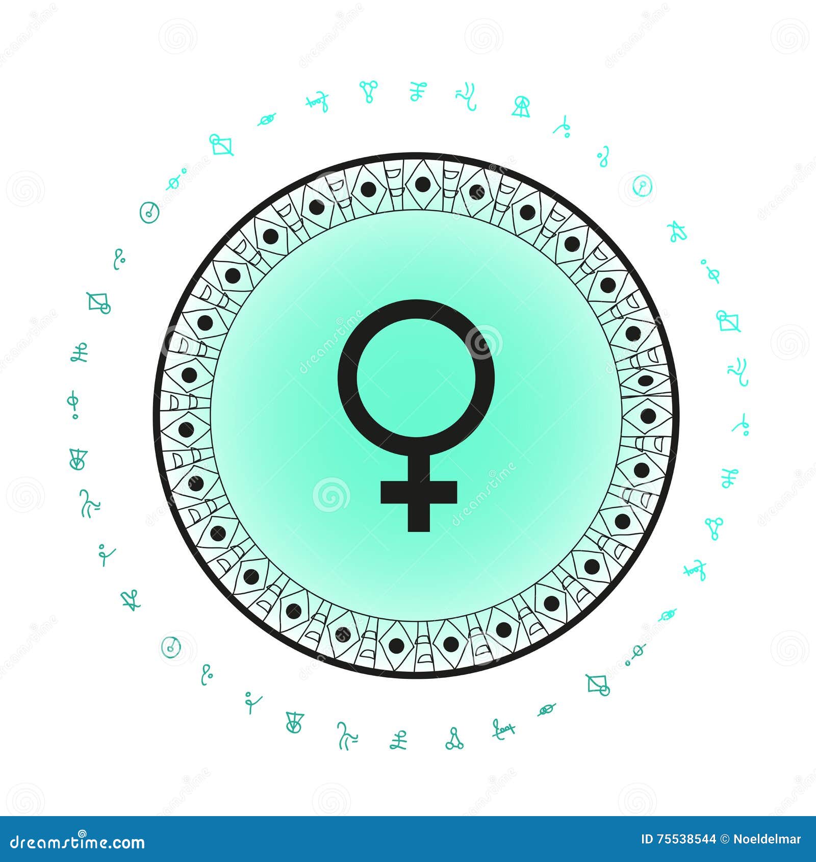 Fundo Do Símbolo Do Planeta Do Vênus Ilustração do Vetor - Ilustração ...